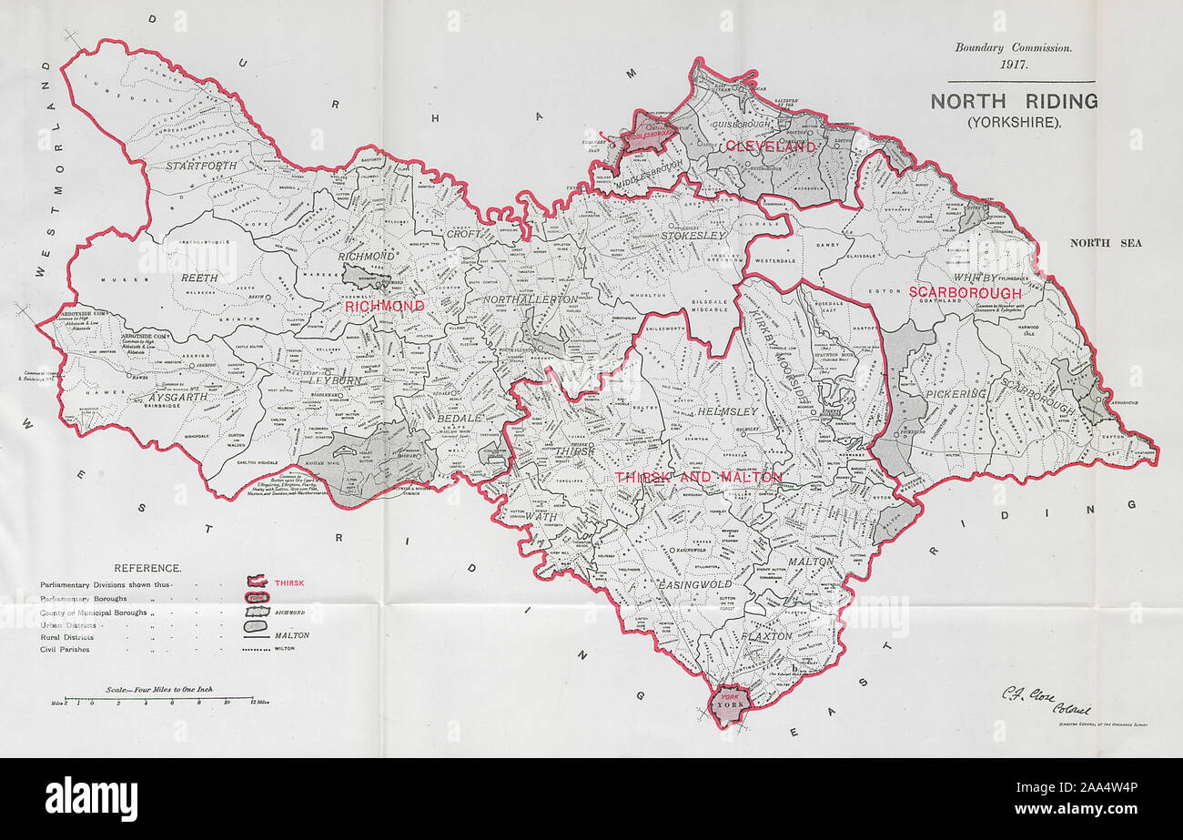 Yorkshire North Riding Parliamentary County. BOUNDARY COMMISSION. Close ...