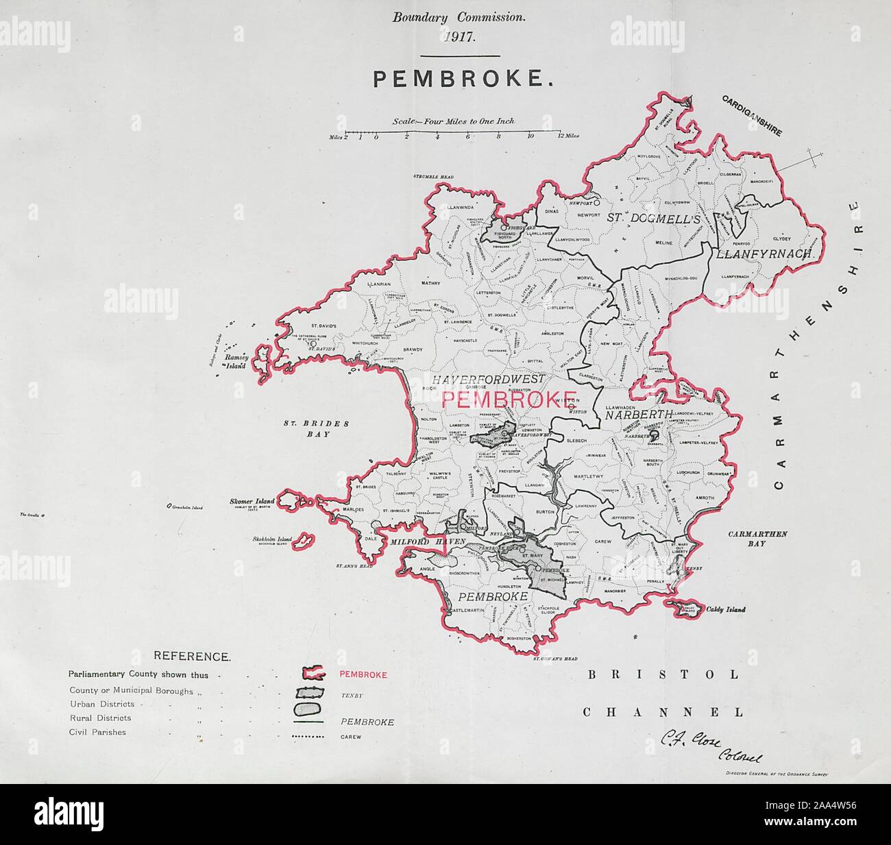 Map of pembroke hi-res stock photography and images - Alamy