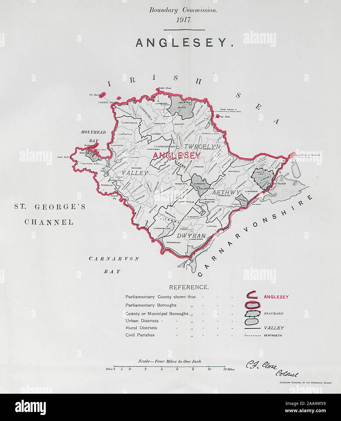 Anglesey outline map hi-res stock photography and images - Alamy