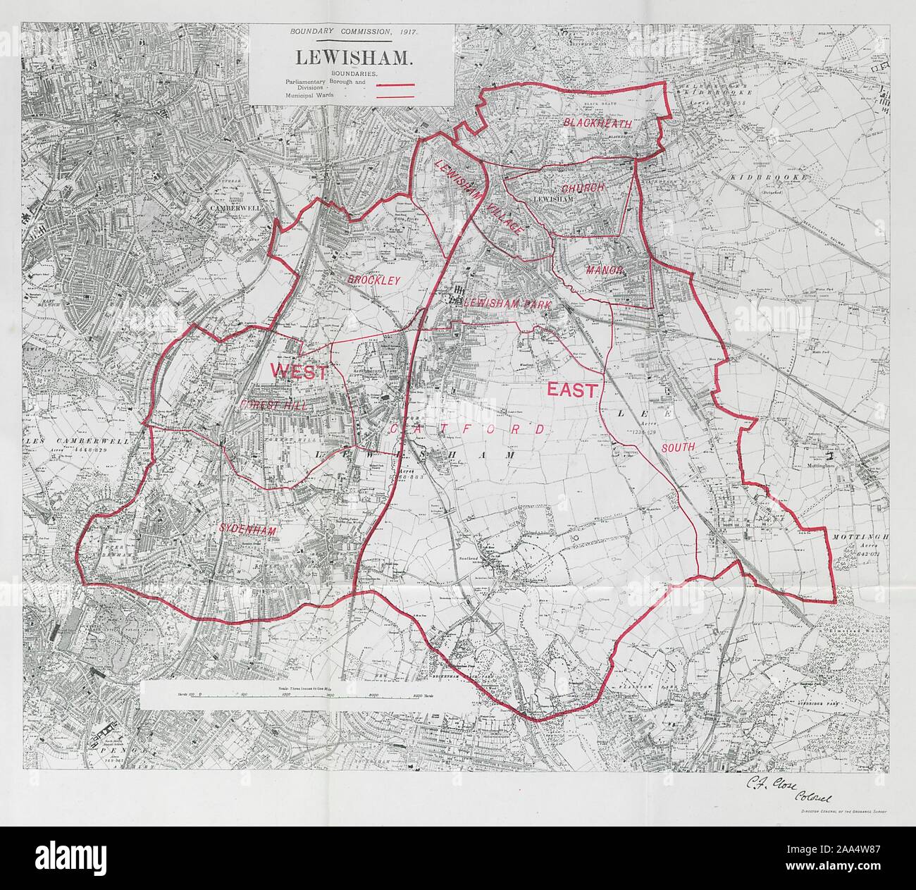 Lewisham Parliamentary Borough. Blackheath Catford BOUNDARY COMMISSION ...