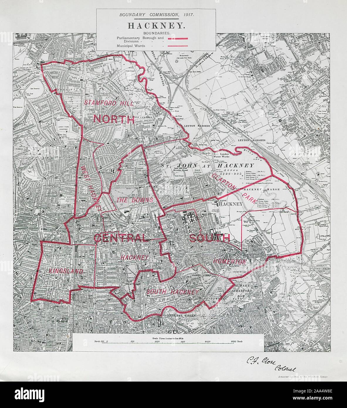 Hackney Parliamentary Borough. Kingsland London. BOUNDARY COMMISSION ...