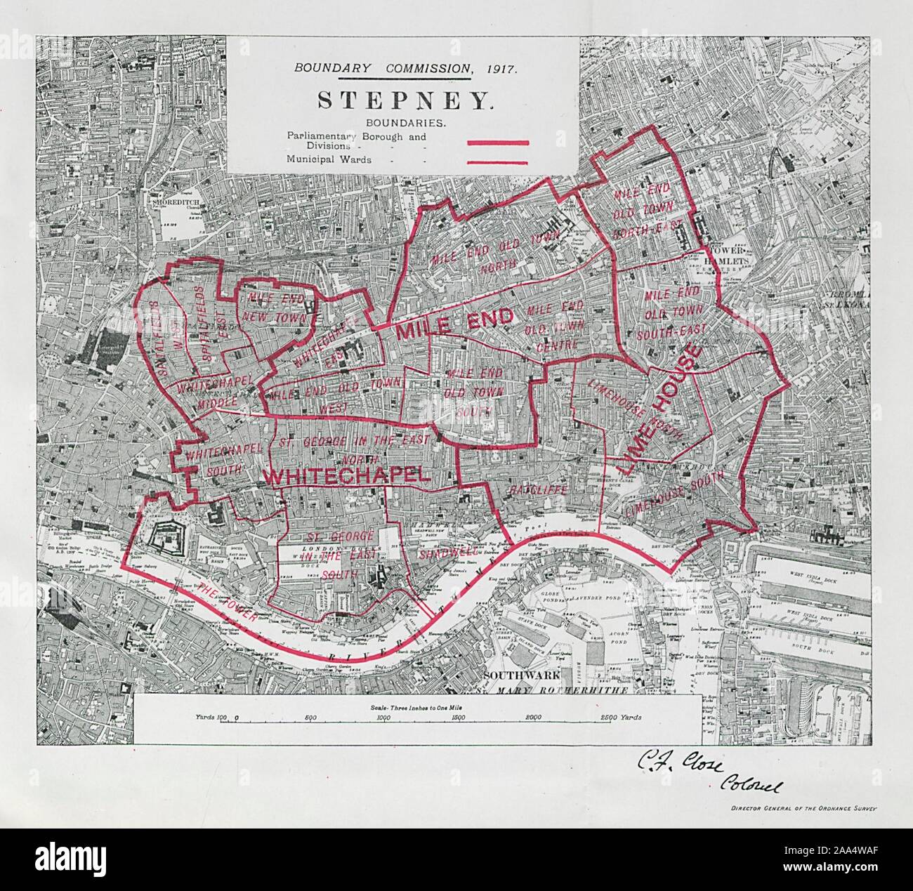 Stepney Parliamentary Borough. Whitechapel Mile End BOUNDARY COMMISSION ...
