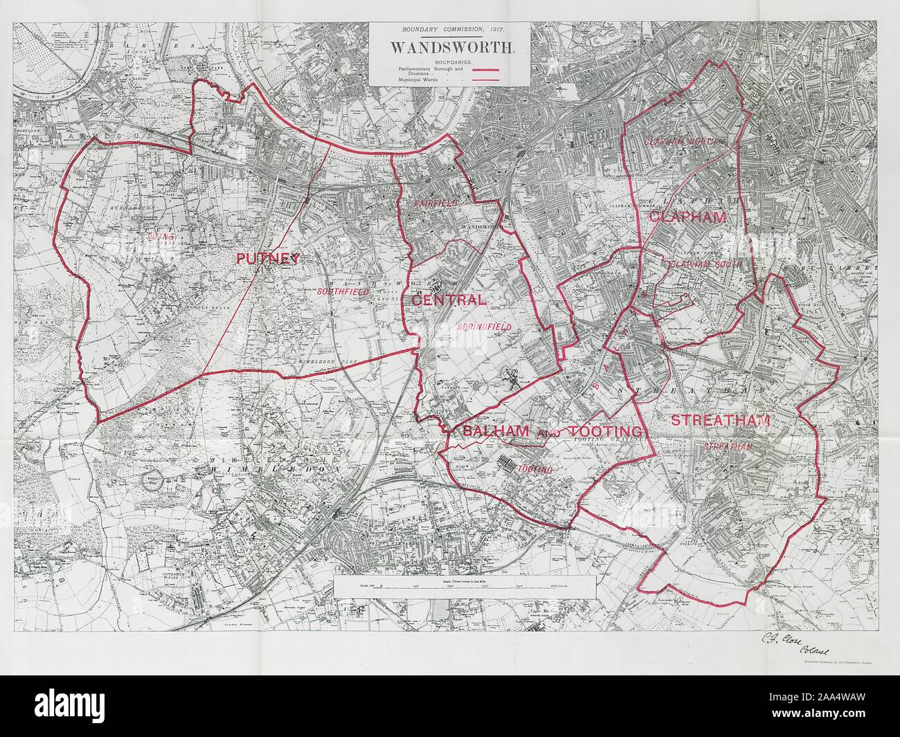 Wandsworth Parliamentary Borough. Putney Clapham. BOUNDARY COMMISSION ...