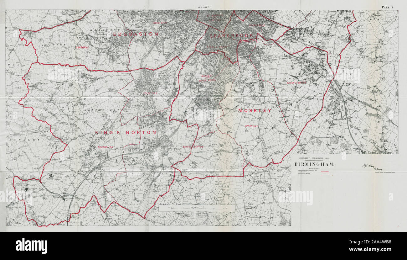 Birmingham South Parliamentary Borough. Edgbaston. BOUNDARY COMMISSION ...