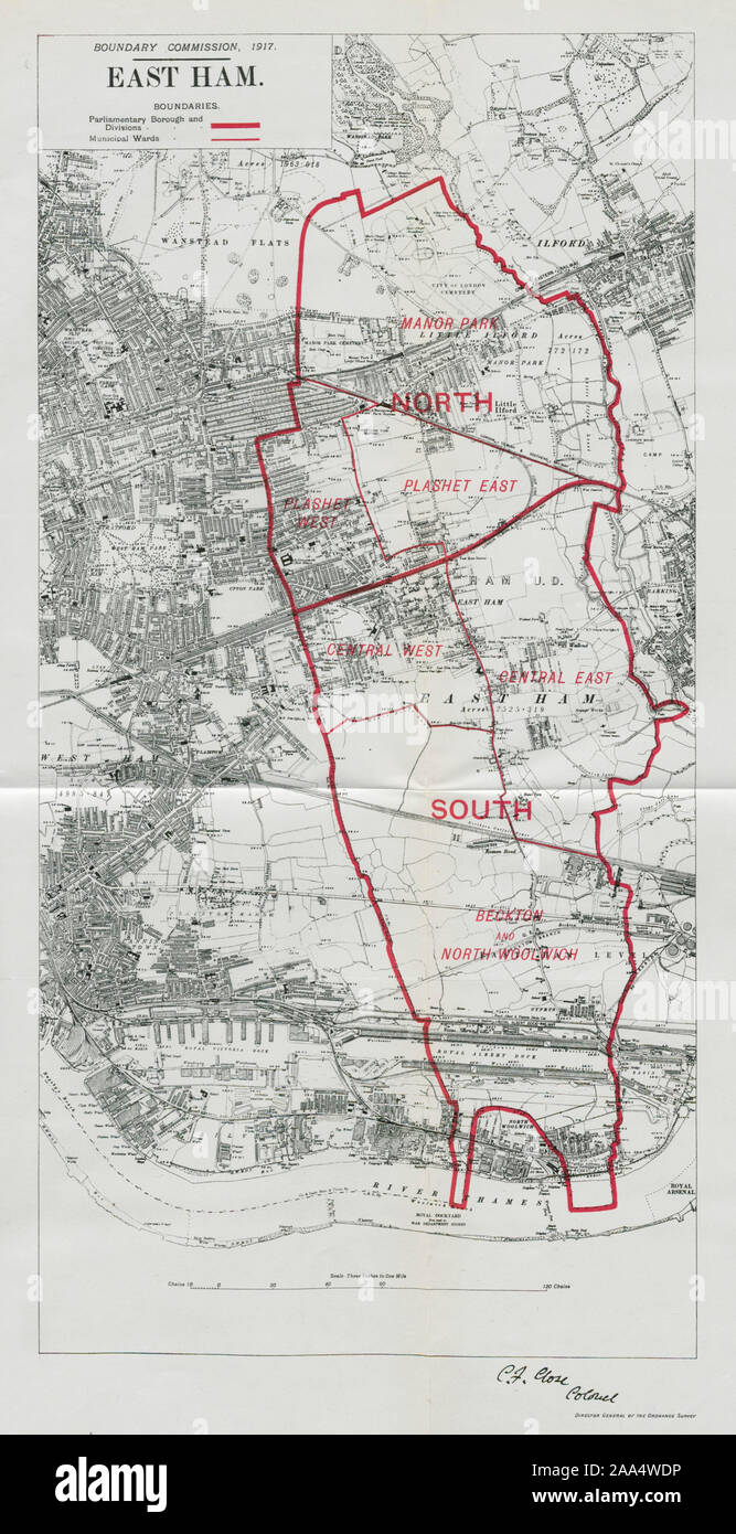 East Ham Parliamentary Borough. Beckton Woolwich. BOUNDARY COMMISSION ...