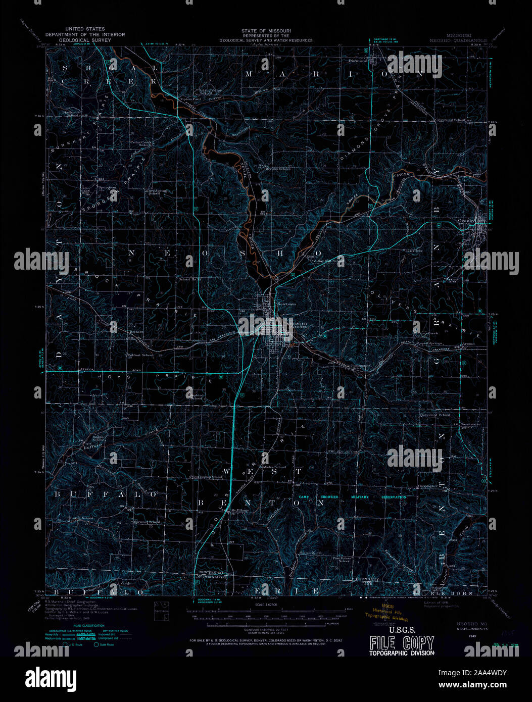 Map of neosho hi-res stock photography and images - Alamy