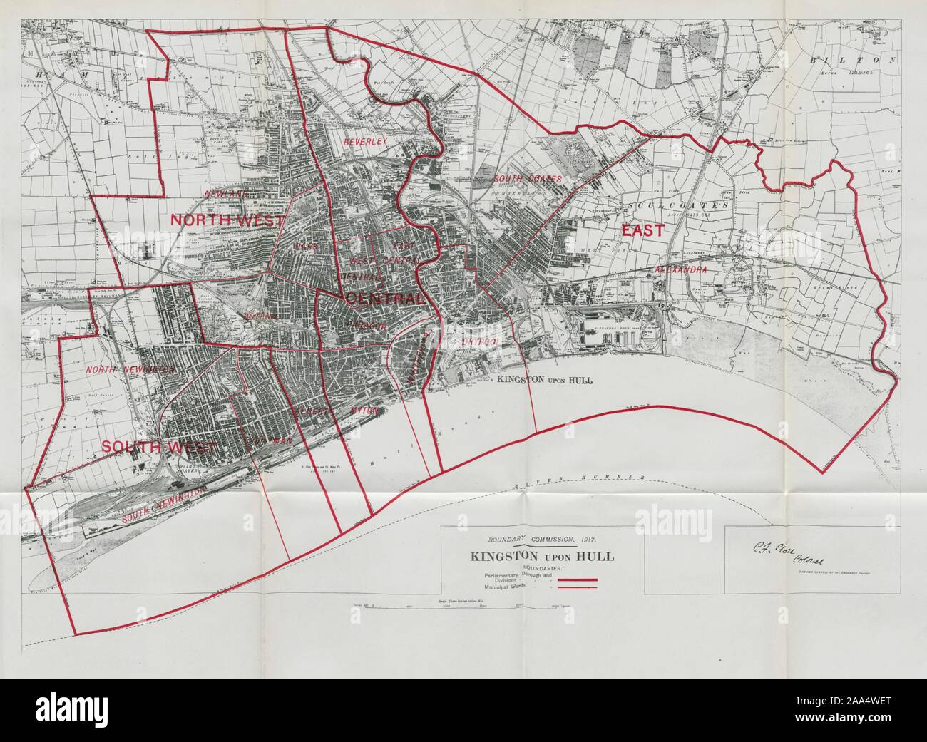 Map of kingston upon hull hi-res stock photography and images - Alamy
