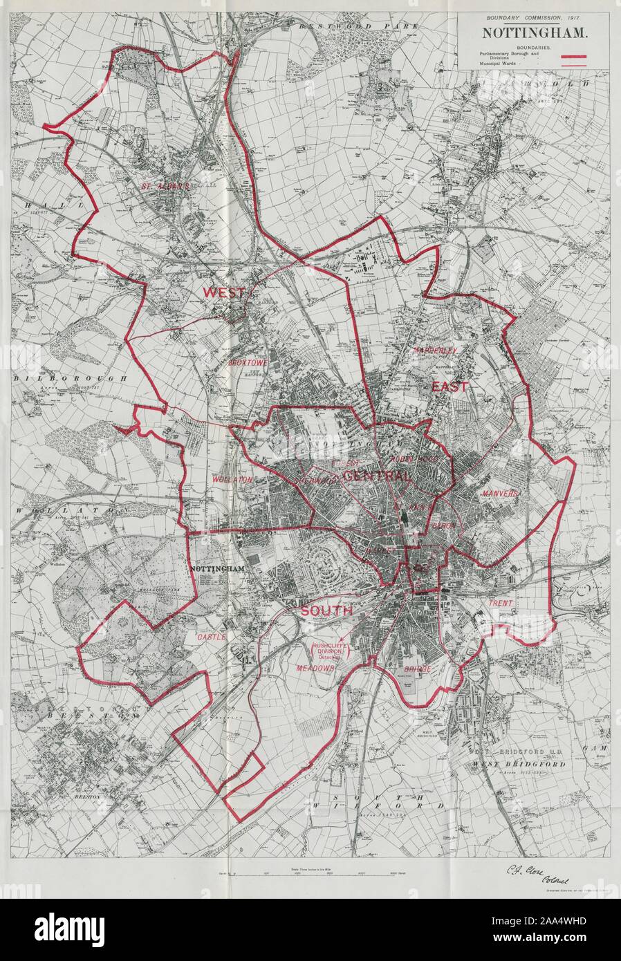 Nottingham Parliamentary Borough. Broxtowe Manvers BOUNDARY COMMISSION ...