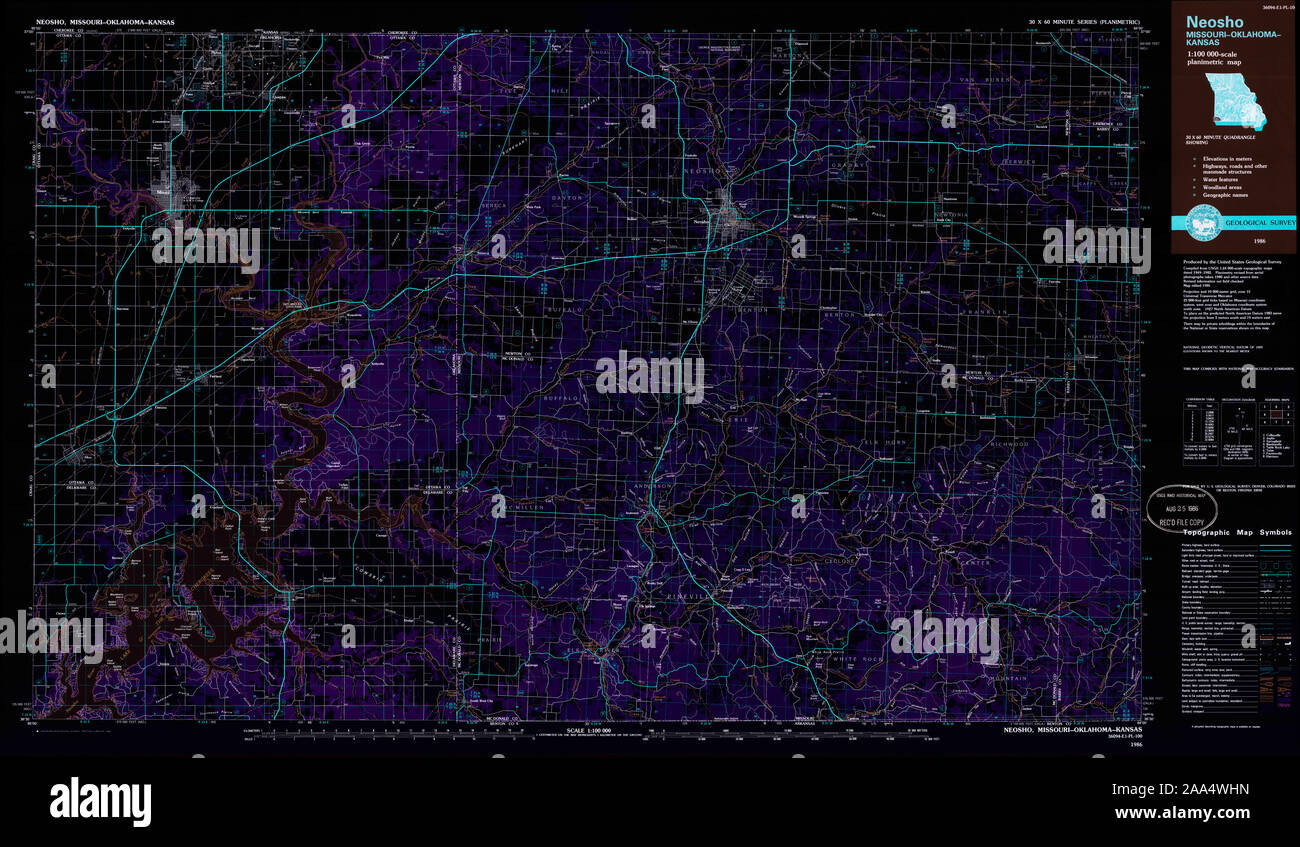 Map Of Neosho High Resolution Stock Photography and Images - Alamy