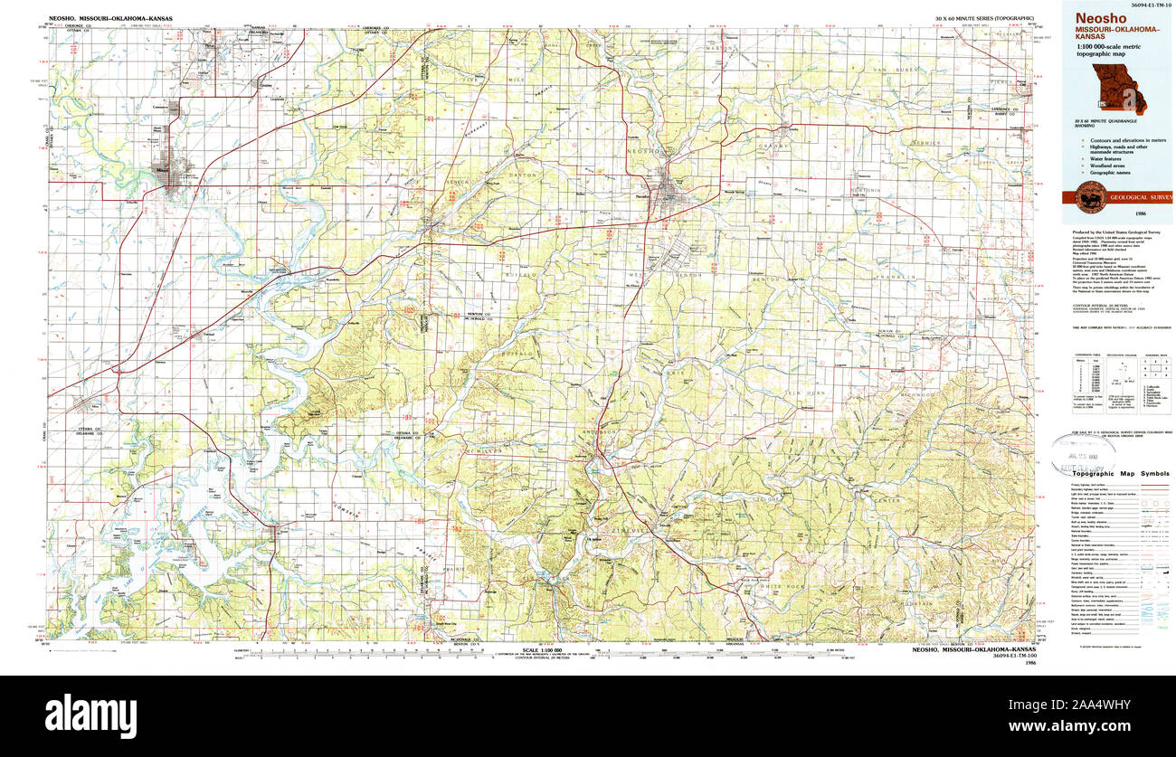 Map of neosho hi-res stock photography and images - Alamy