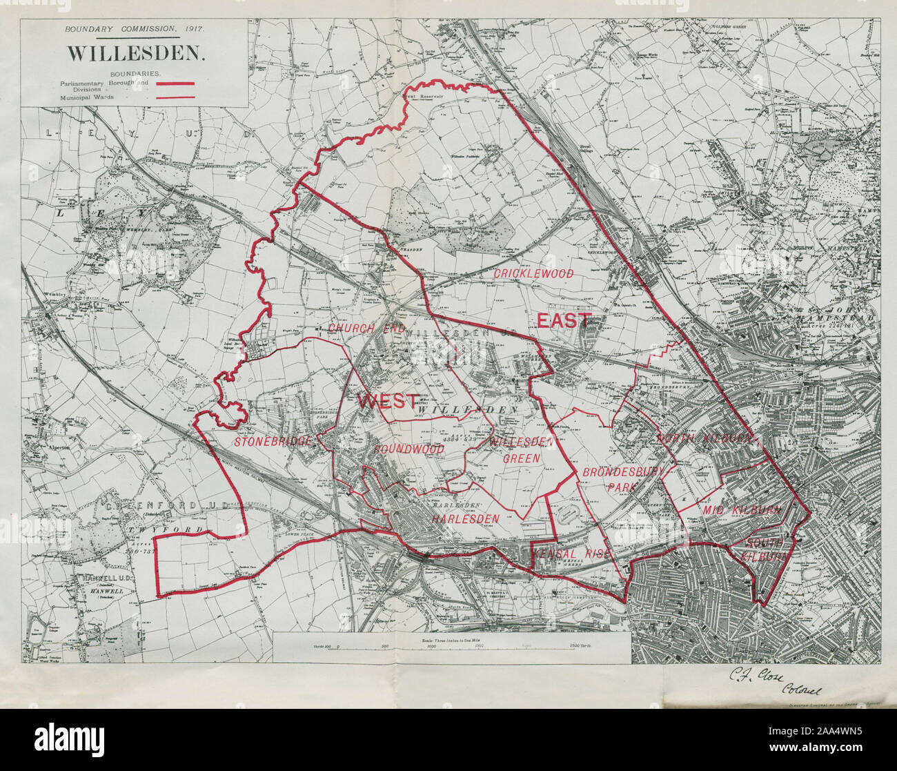 Willesden Parliamentary Borough. Kilburn Kensal. BOUNDARY COMMISSION ...