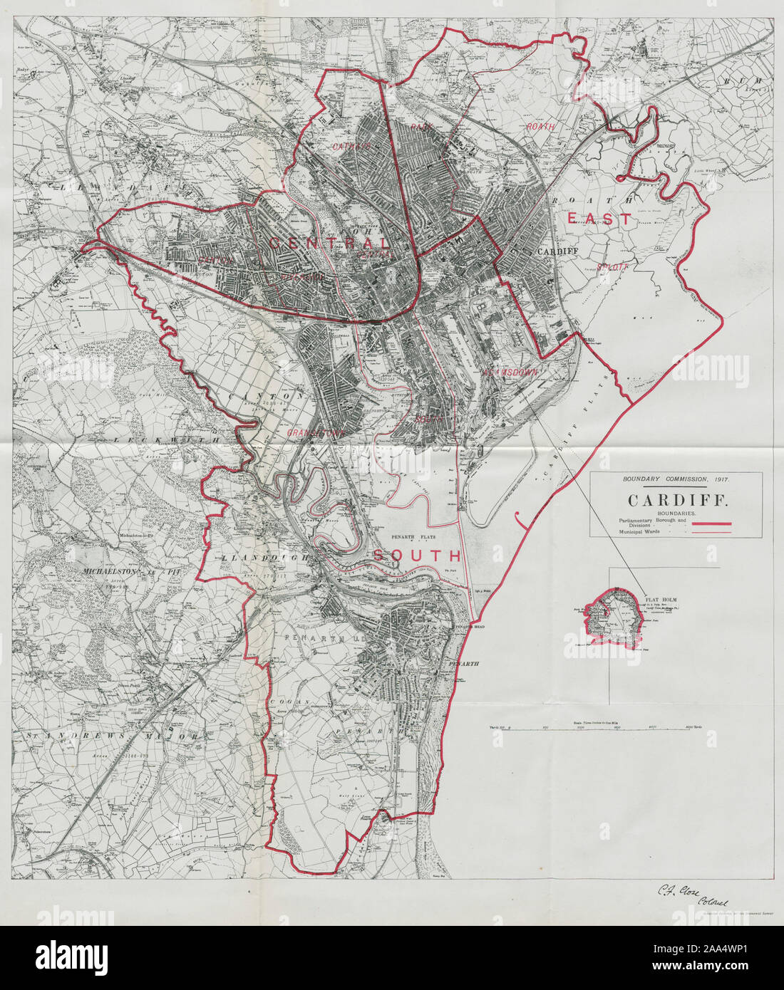 Cardiff map hi-res stock photography and images - Alamy