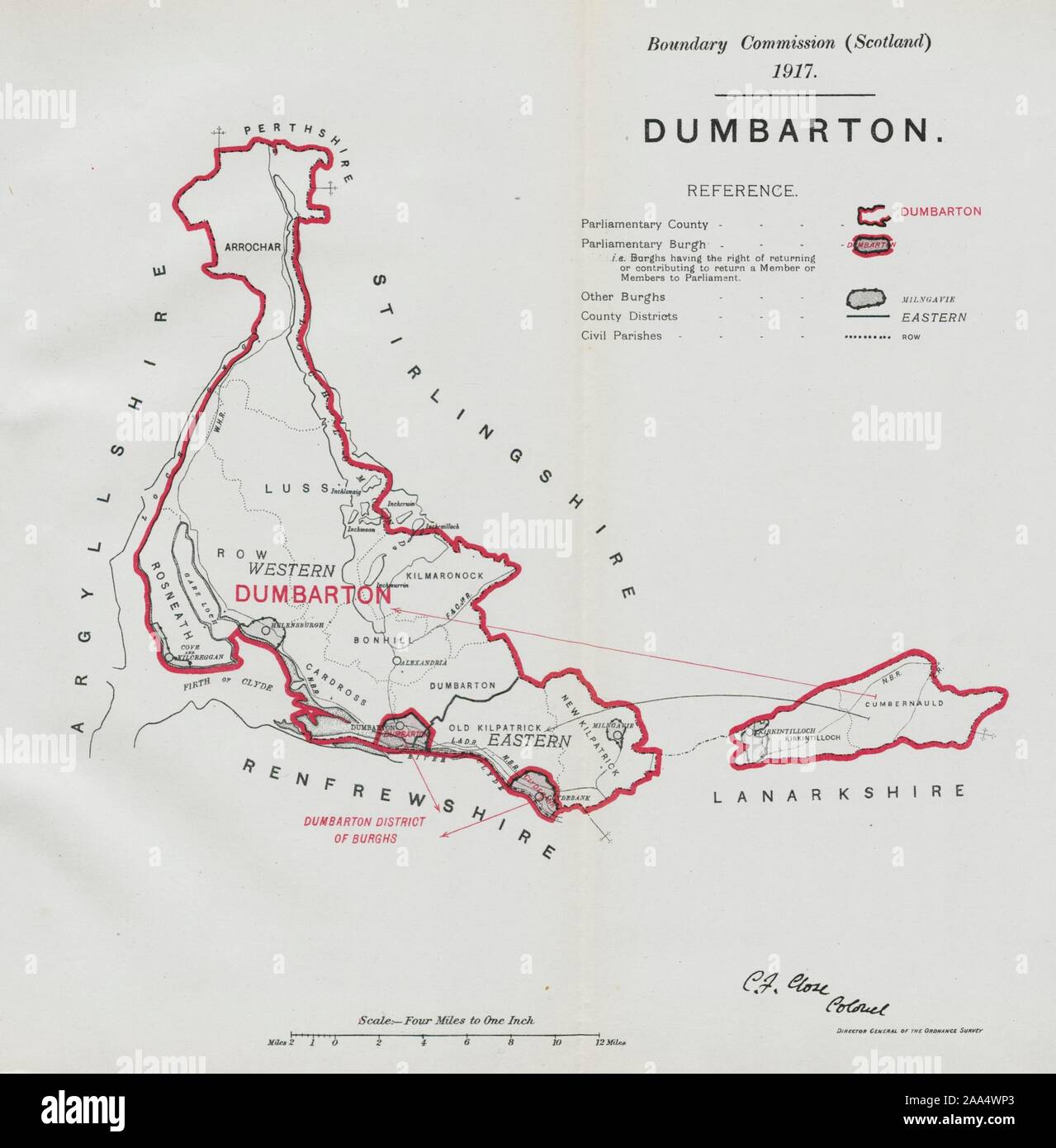 Map of dumbarton hi-res stock photography and images - Alamy