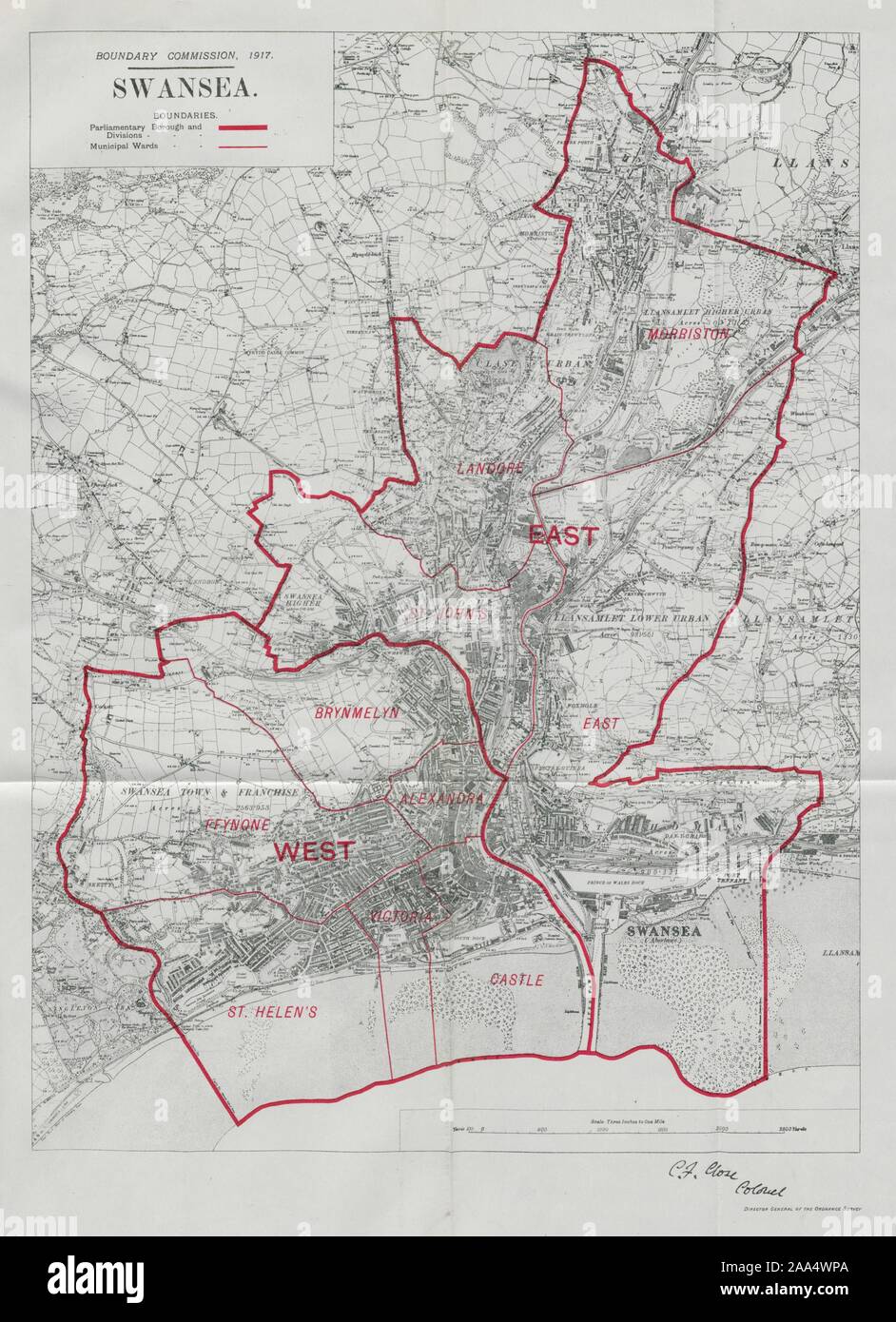 Swansea Parliamentary Borough. Landore Morriston BOUNDARY COMMISSION ...