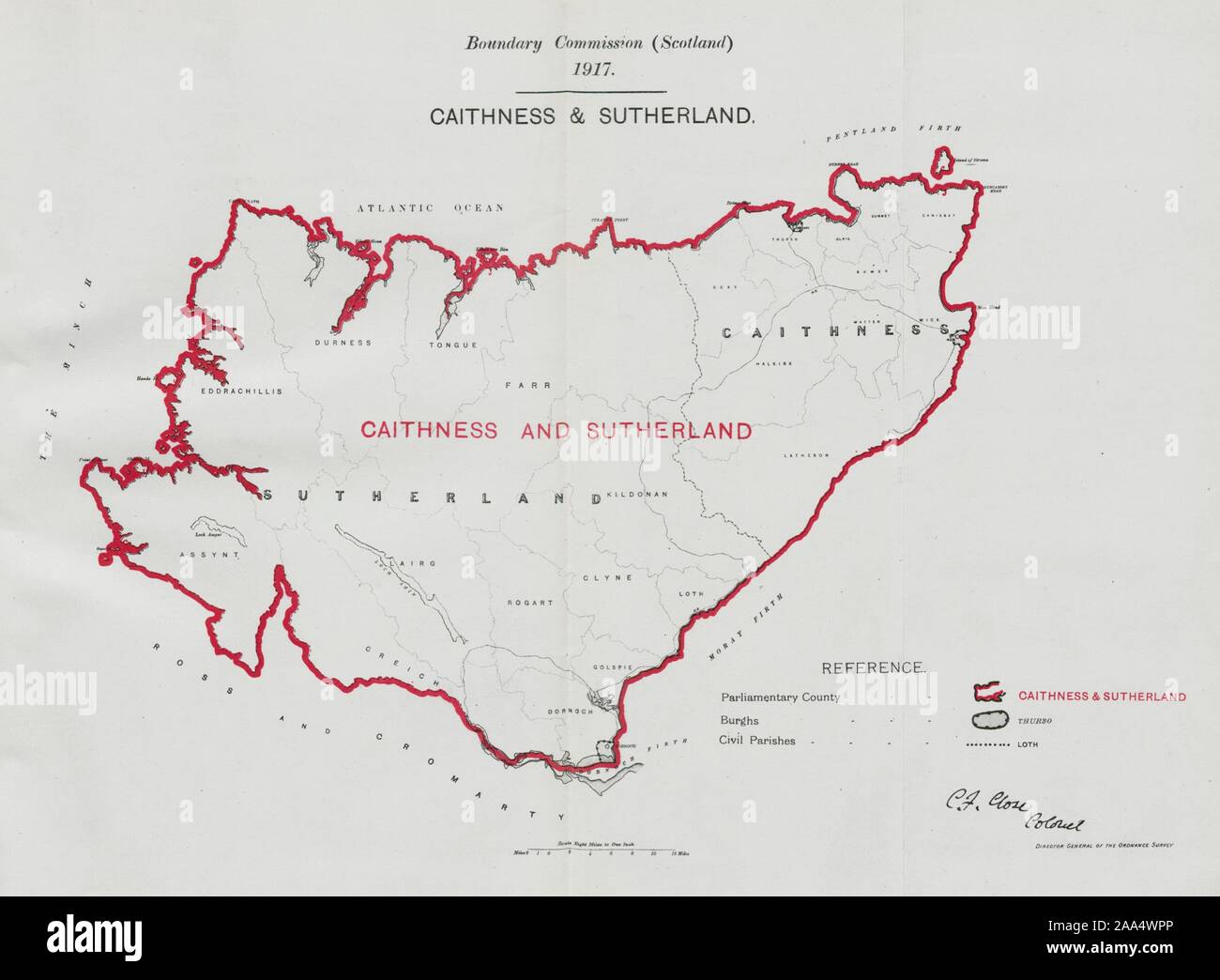 Caithness & Sutherland Parliamentary County. BOUNDARY COMMISSION 1917 ...