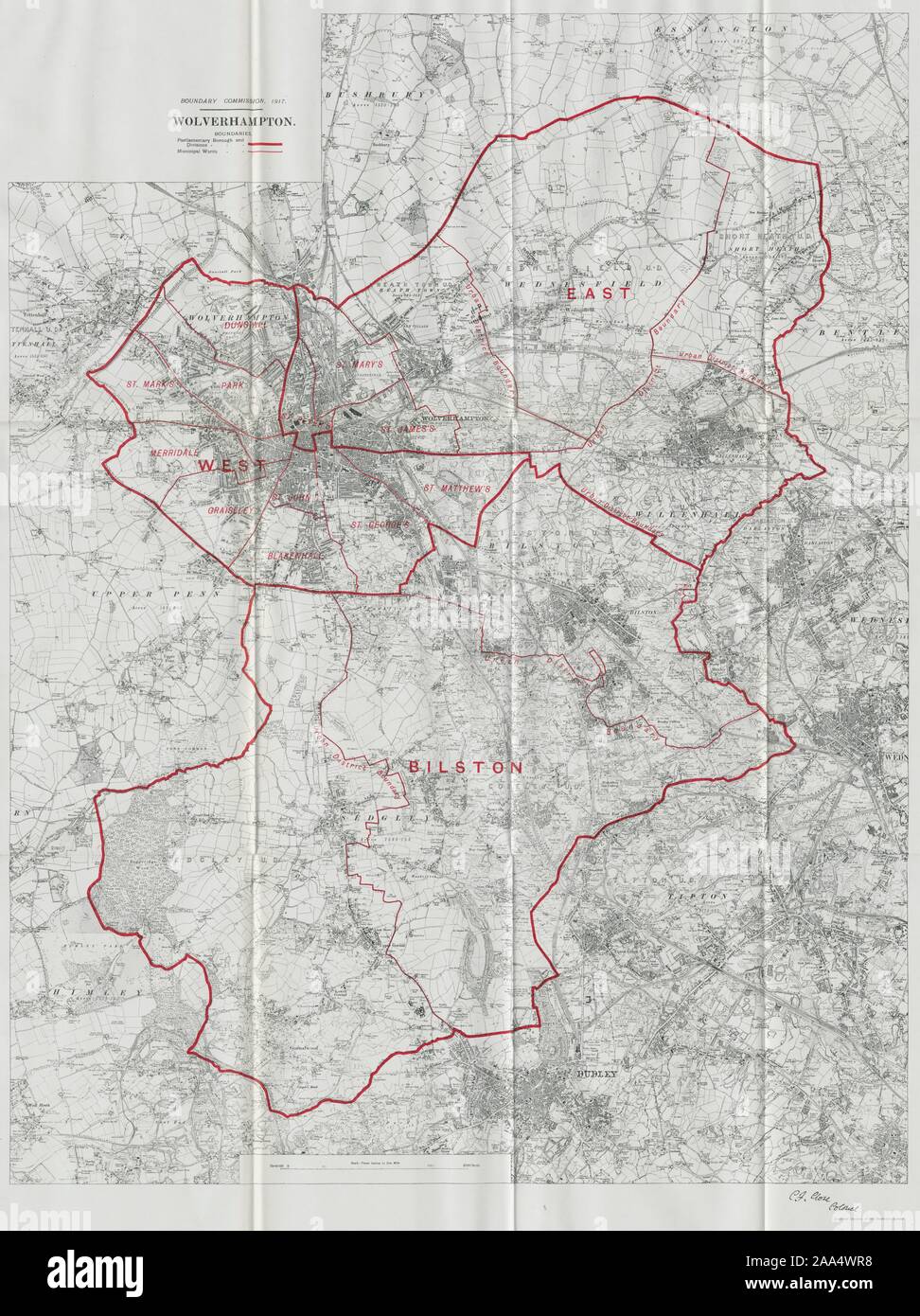 Wolverhampton Parliamentary Borough. Bilston. BOUNDARY COMMISSION 1917 ...