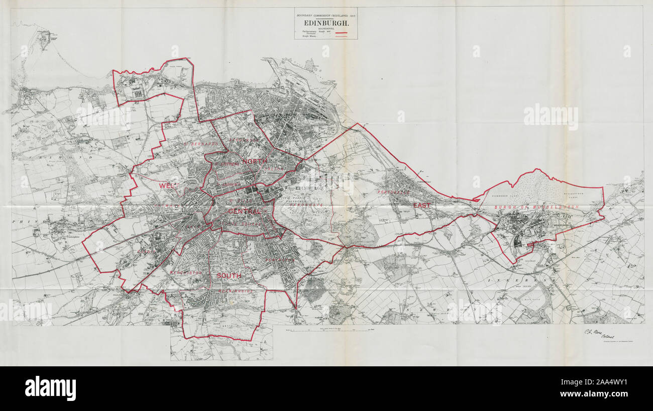 Edinburgh Parliamentary Borough. Musselburgh BOUNDARY COMMISSION 1917 ...
