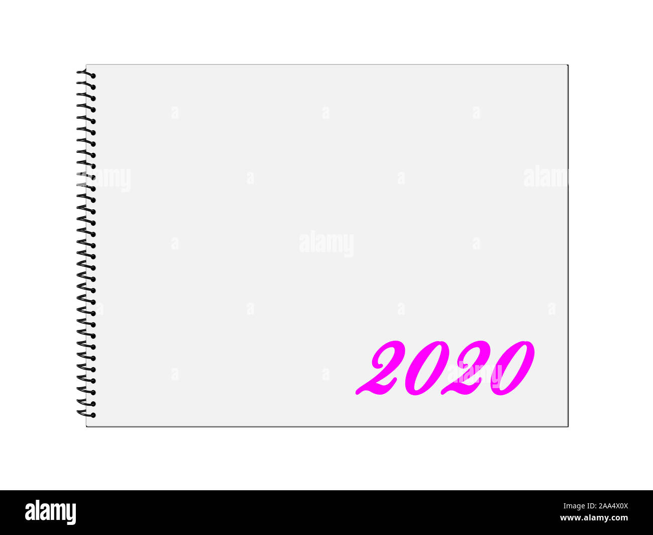 Calendar, 2020, isolated, white background, 3d illustration Stock Photo ...