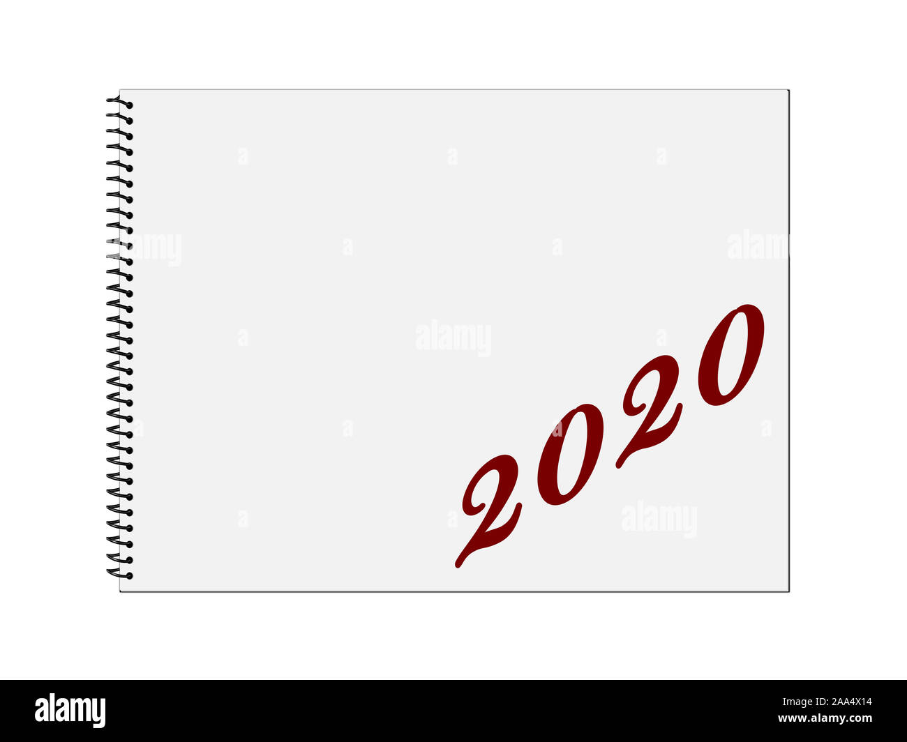 Calendar, 2020, isolated, white background, 3d illustration Stock Photo ...