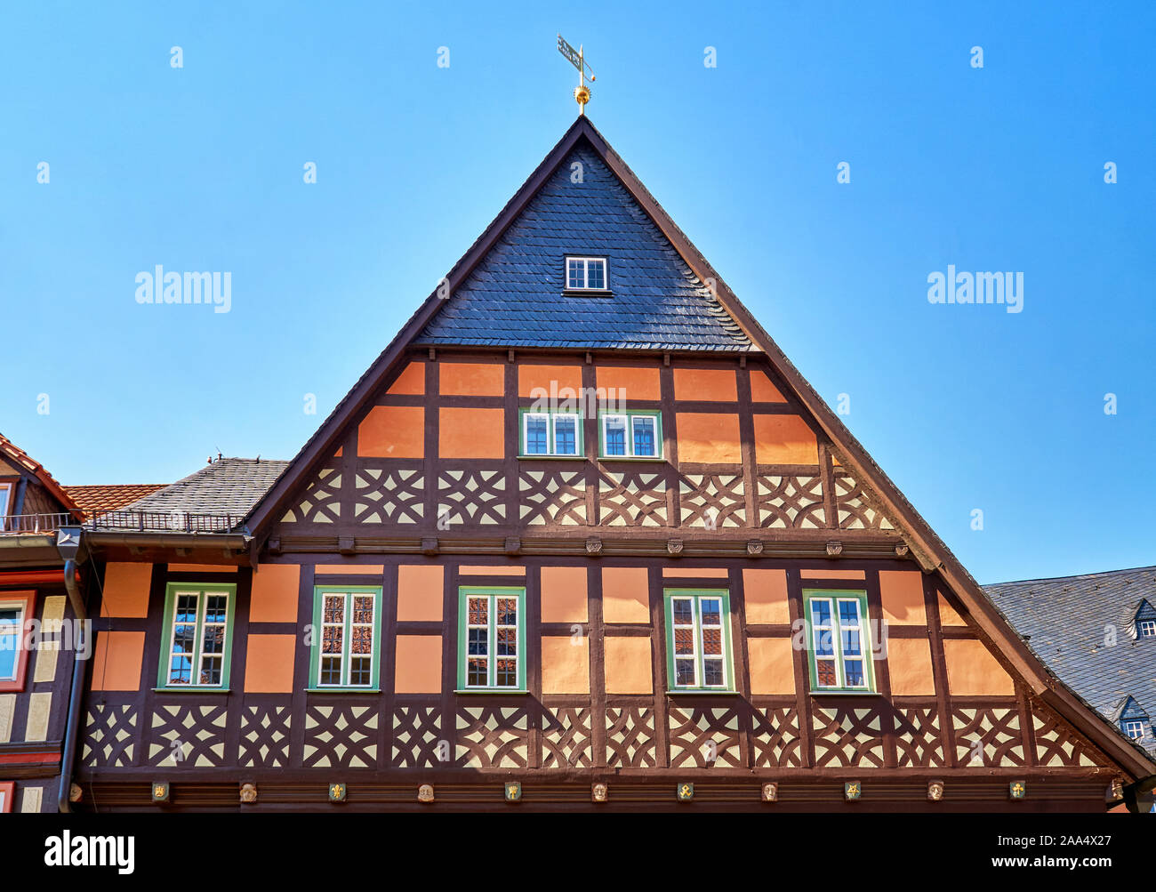 Medieval building roof detail timber hi-res stock photography and ...