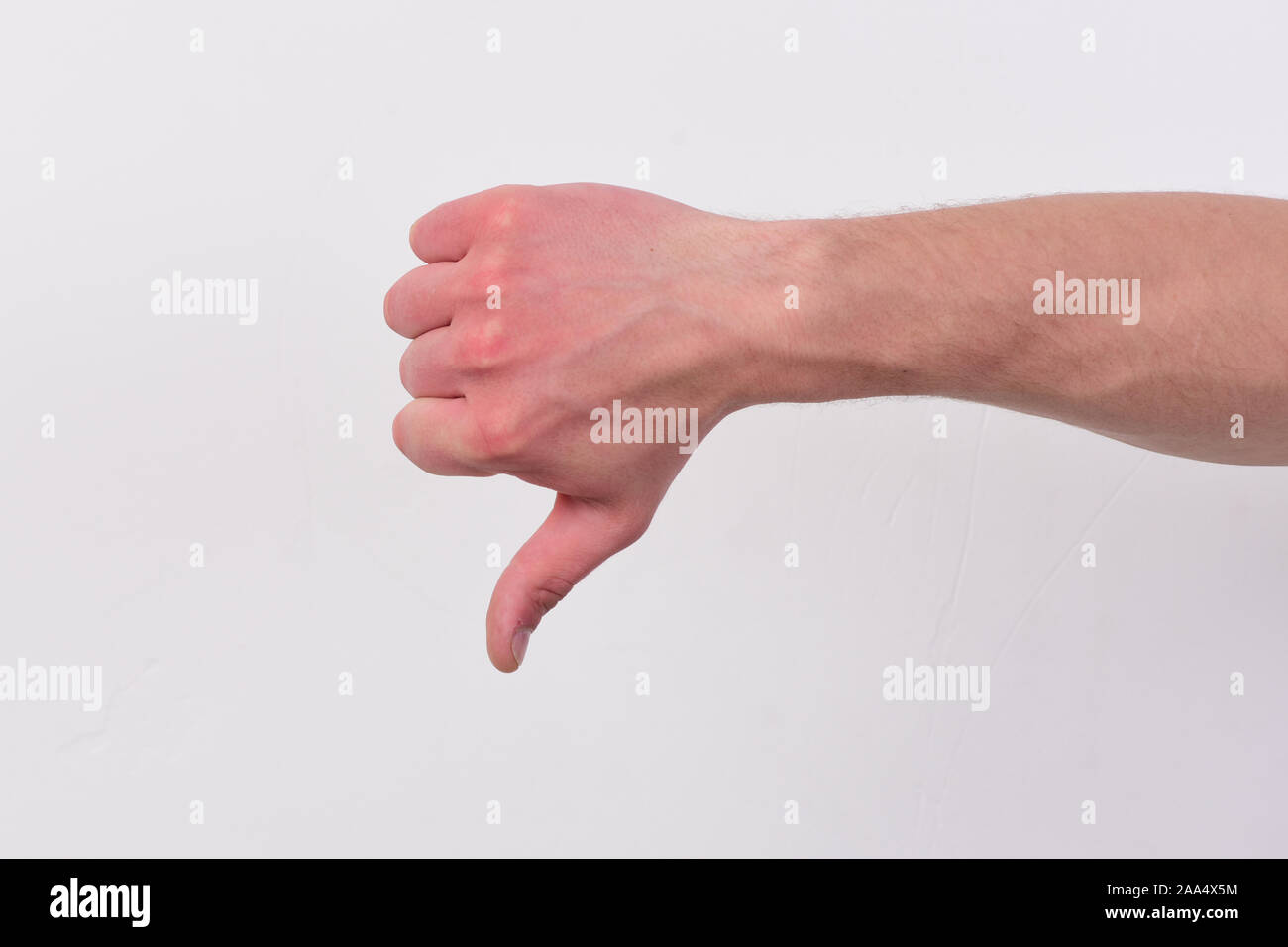 Body language concept. Gesture expresses disapproval. Hand isolated on ...