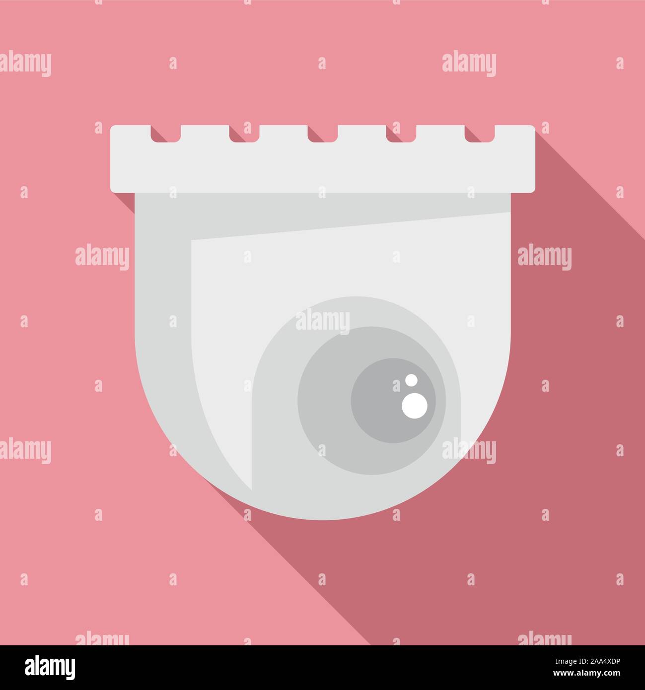Indoor security camera icon. Flat illustration of indoor security ...