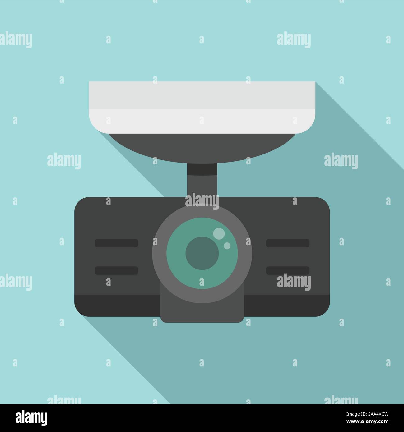Dash cam recorder icon. Flat illustration of dash cam recorder vector ...