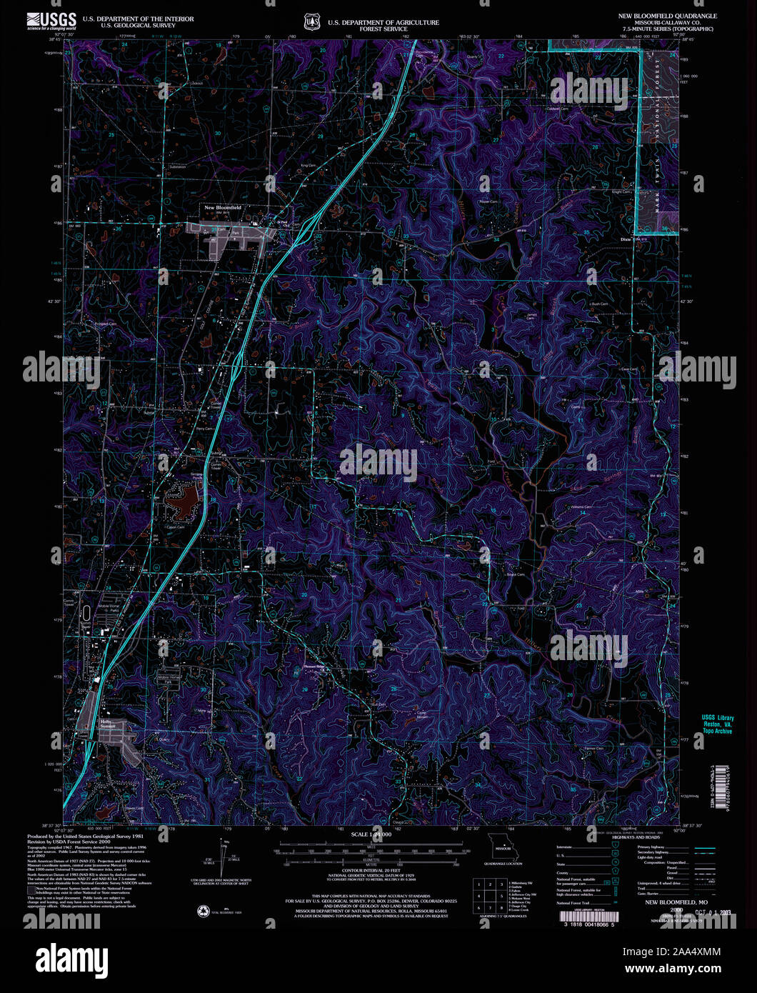 Map of new bloomfield hi-res stock photography and images - Alamy