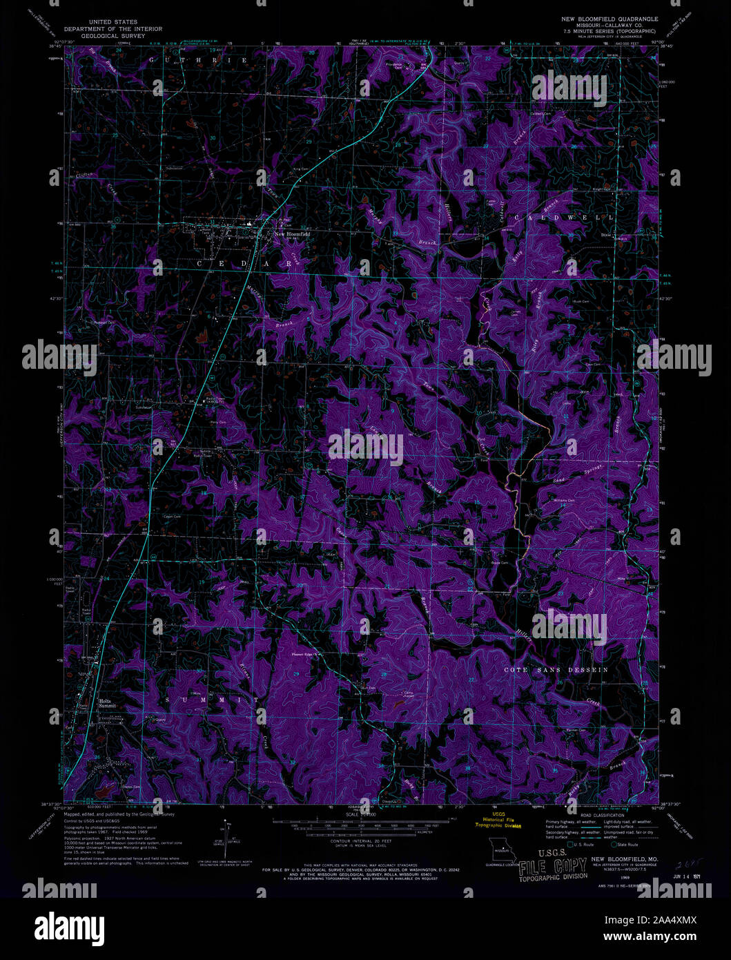 Map of new bloomfield hi-res stock photography and images - Alamy