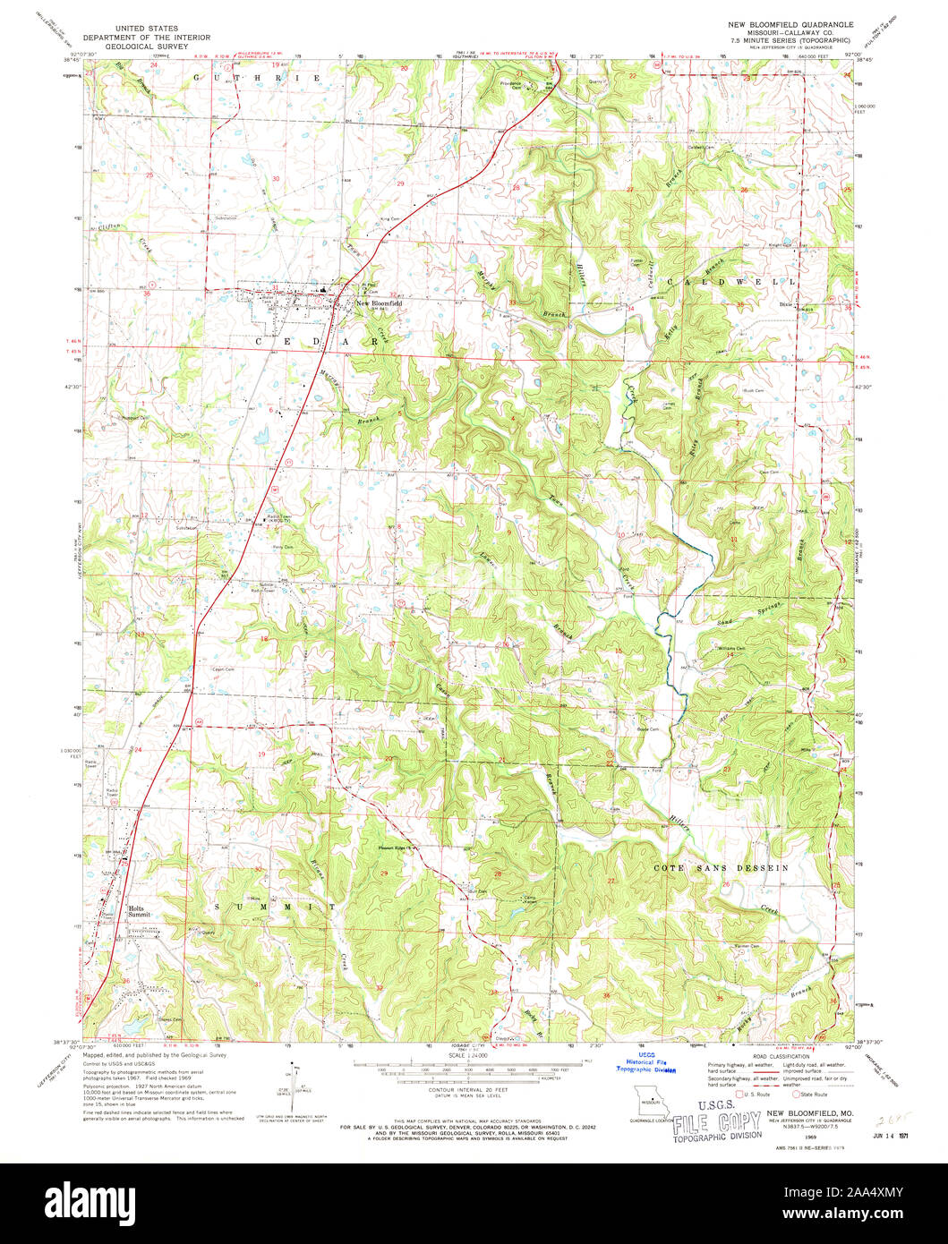 Map of new bloomfield hi-res stock photography and images - Alamy