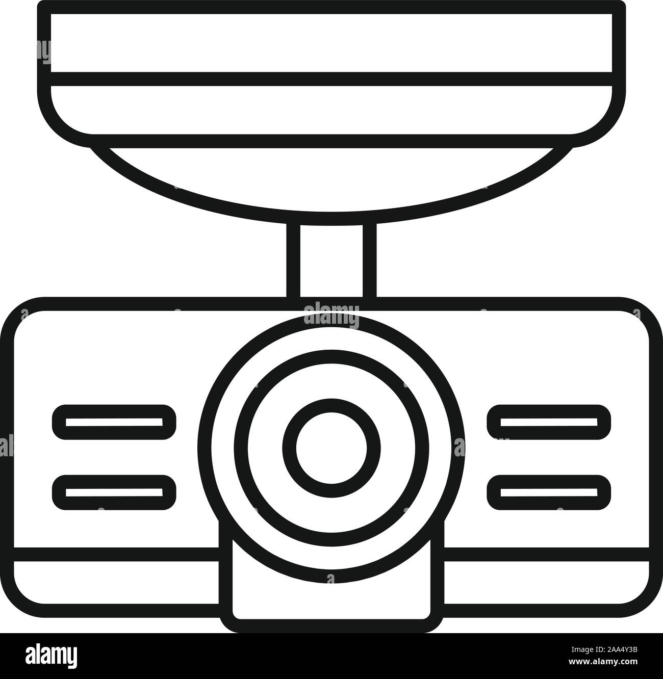Dash cam recorder icon. Outline dash cam recorder vector icon for web ...