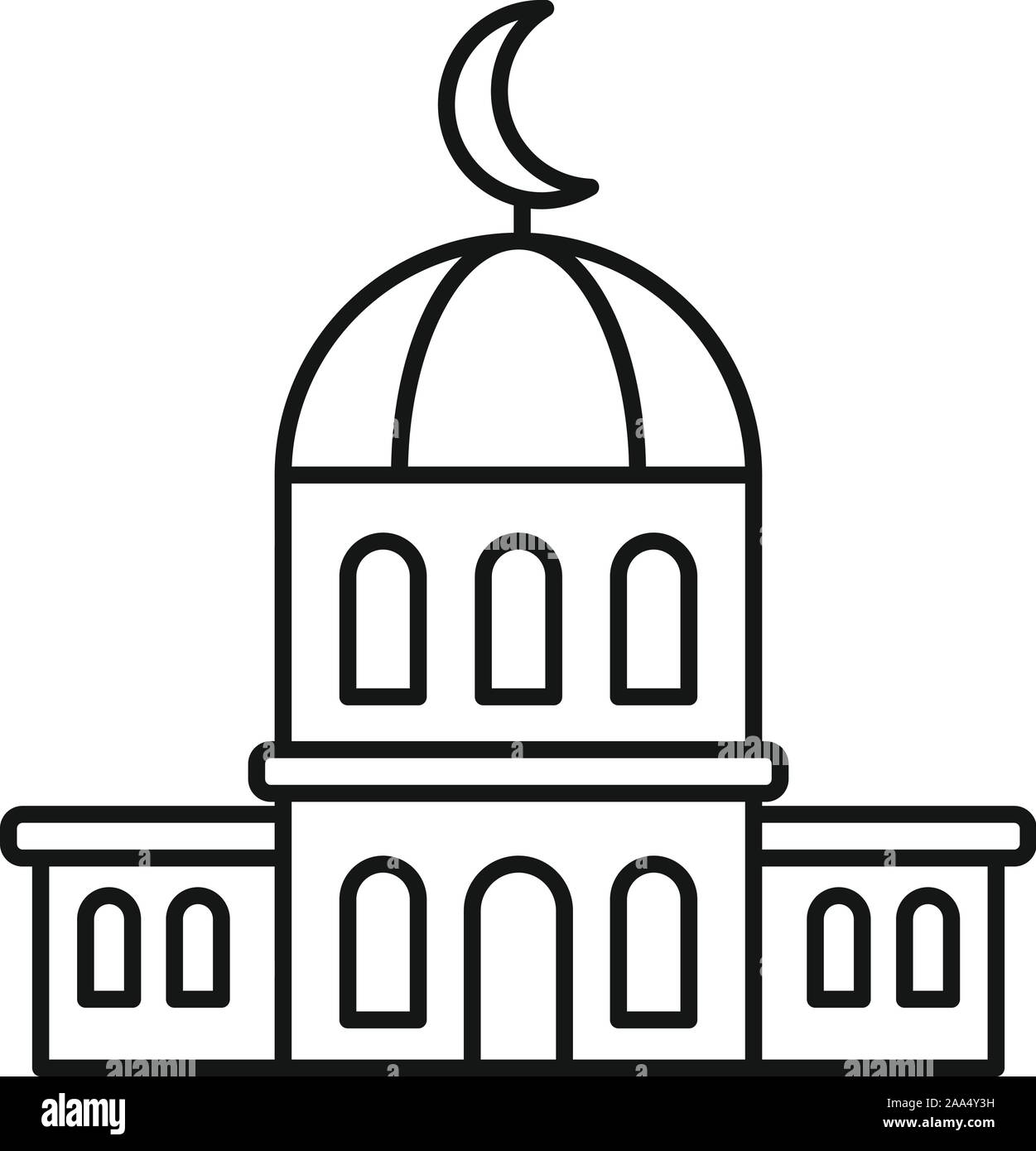 City mosque icon. Outline city mosque vector icon for web design ...