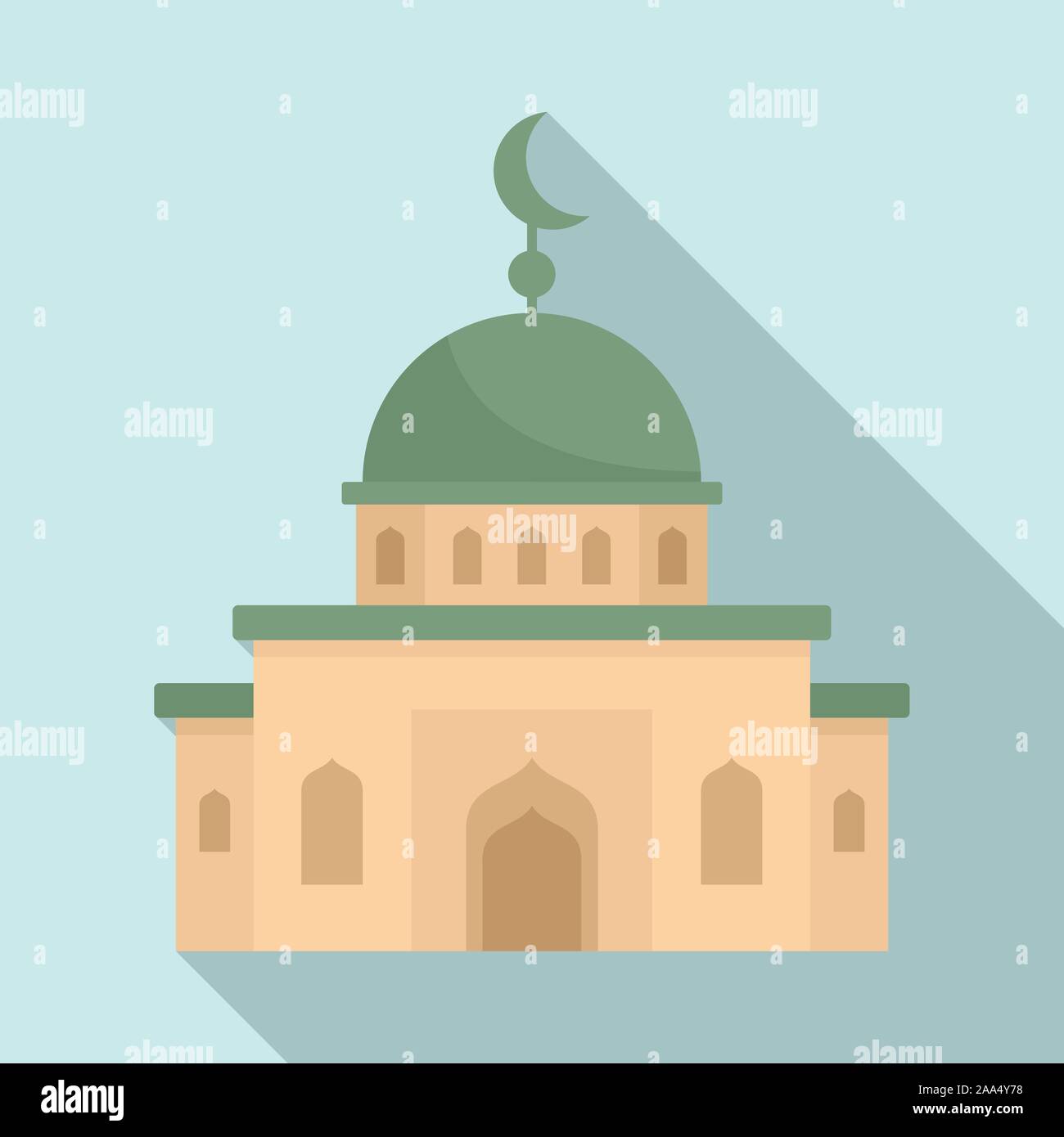 Mosque icon. Flat illustration of mosque vector icon for web design ...
