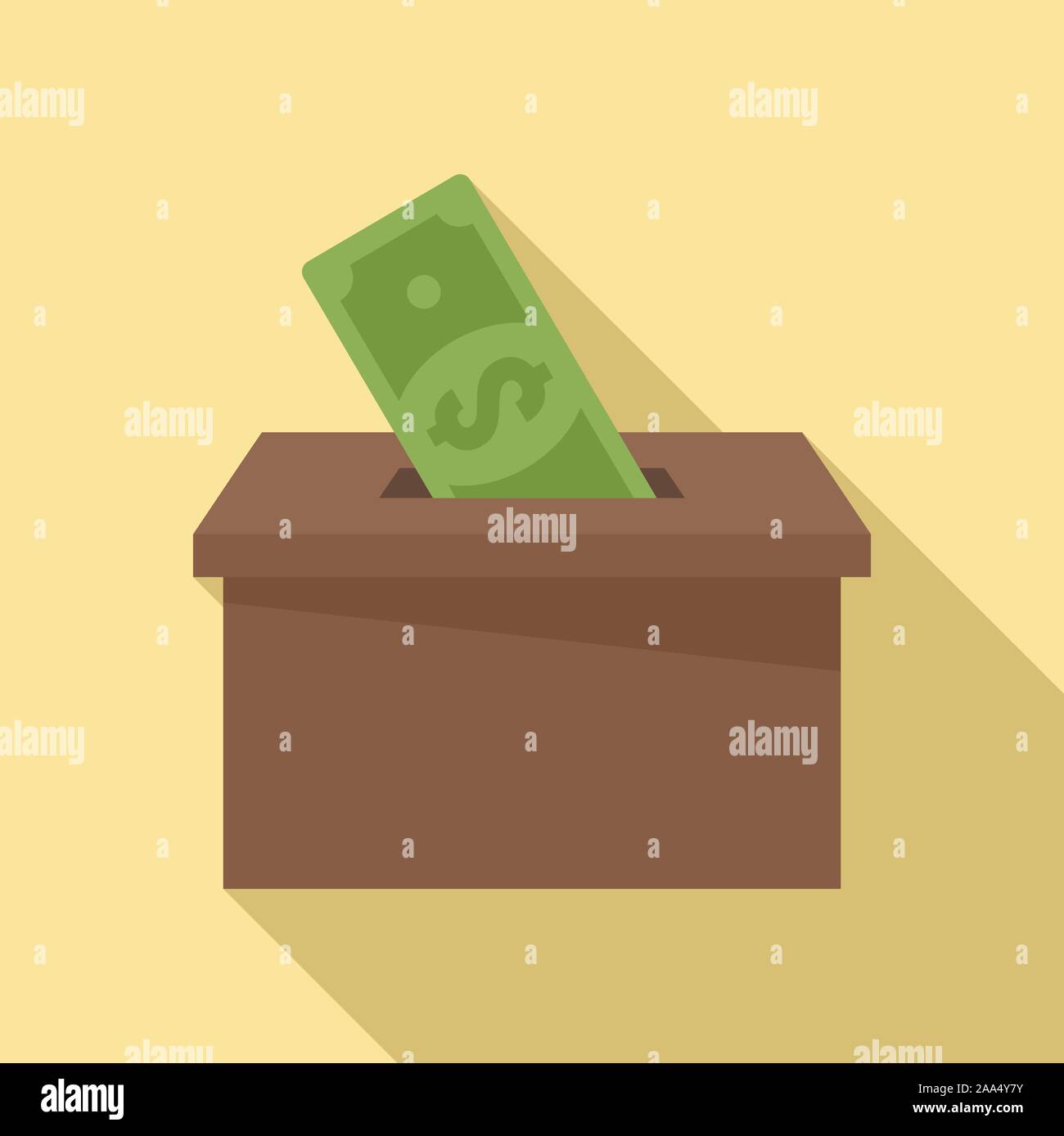 Money box donation icon. Flat illustration of money box donation vector ...
