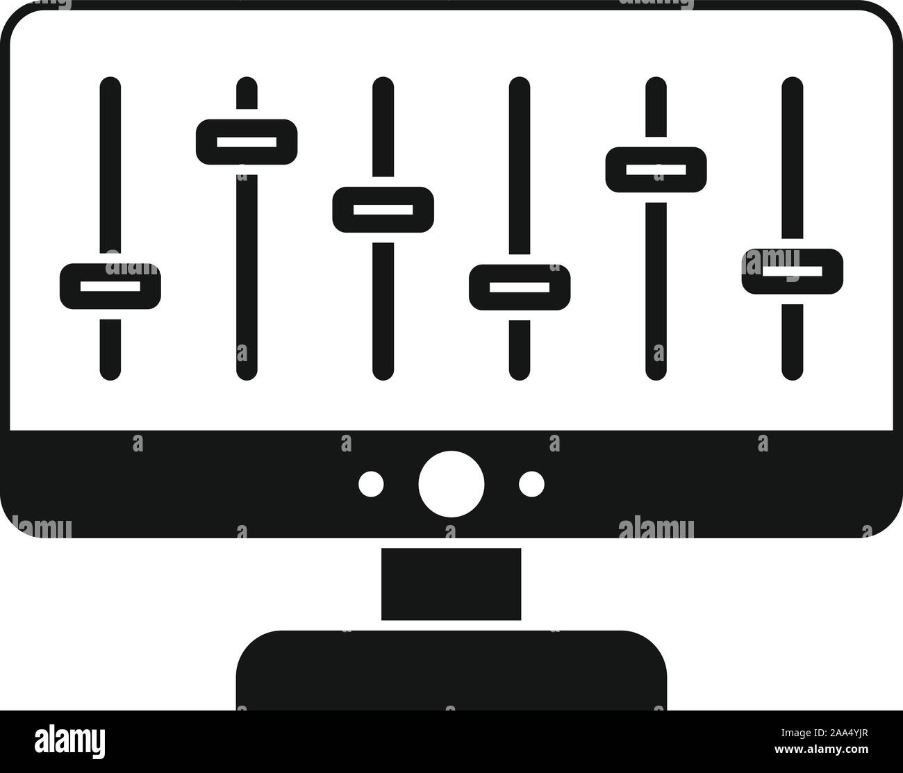 Dj monitor console icon. Simple illustration of dj monitor console ...