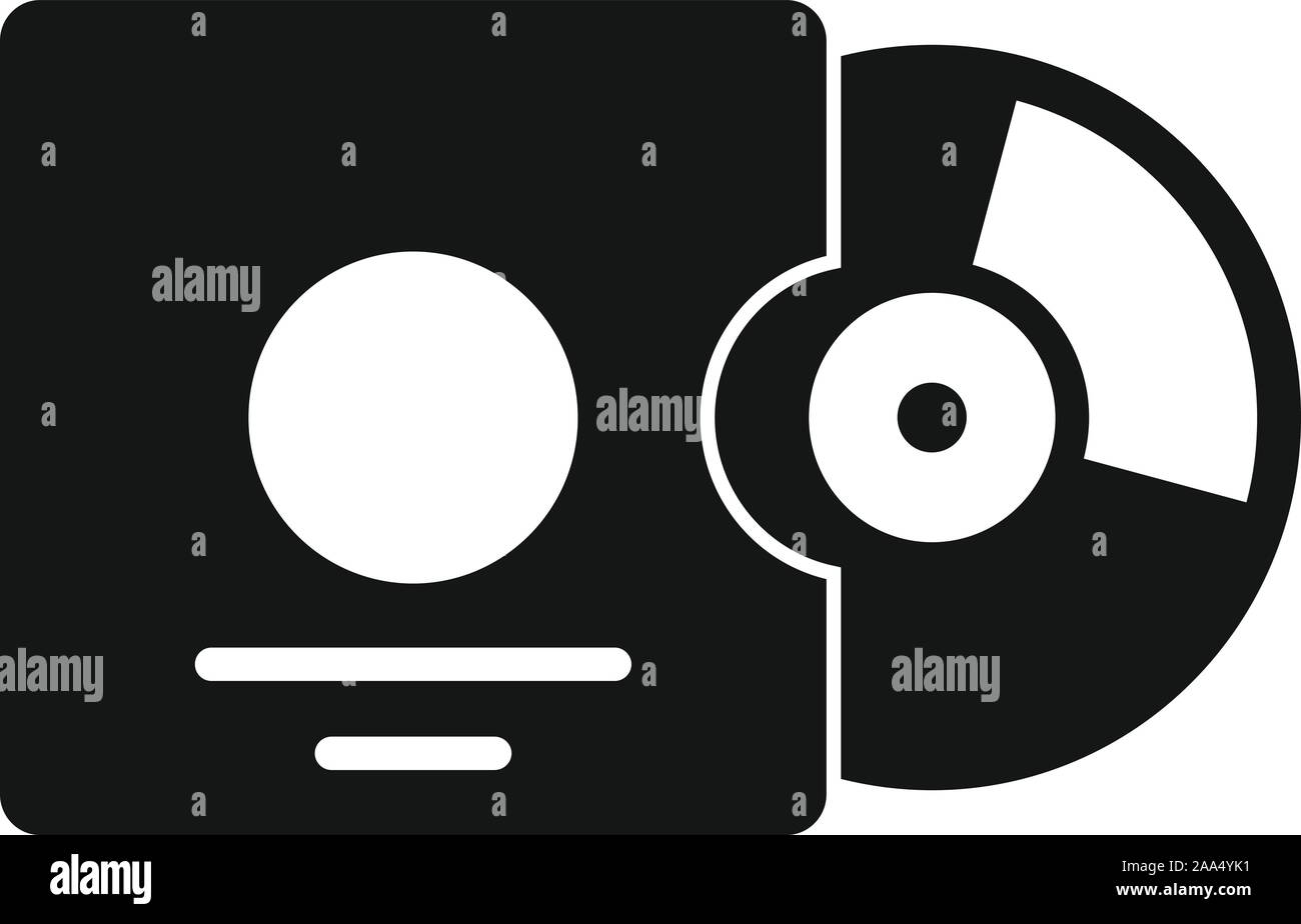 Dj vinyl disk icon. Simple illustration of dj vinyl disk vector icon ...