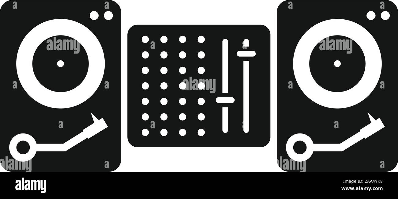 Dj console icon. Simple illustration of dj console vector icon for web ...