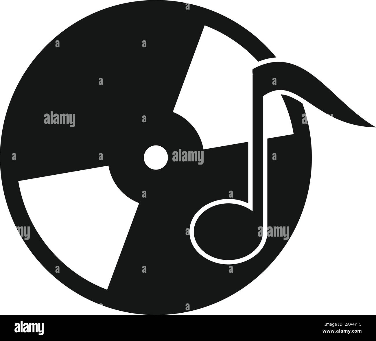 Music cd icon. Simple illustration of music cd vector icon for web ...