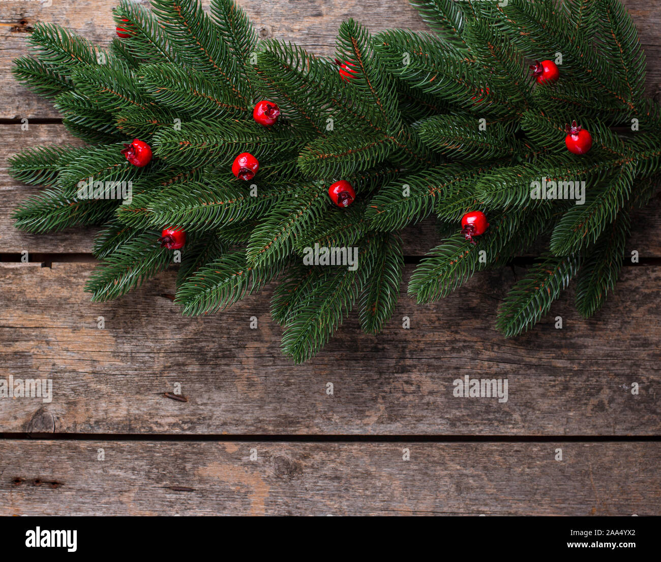 Christmas background with branch of tree Stock Photo - Alamy