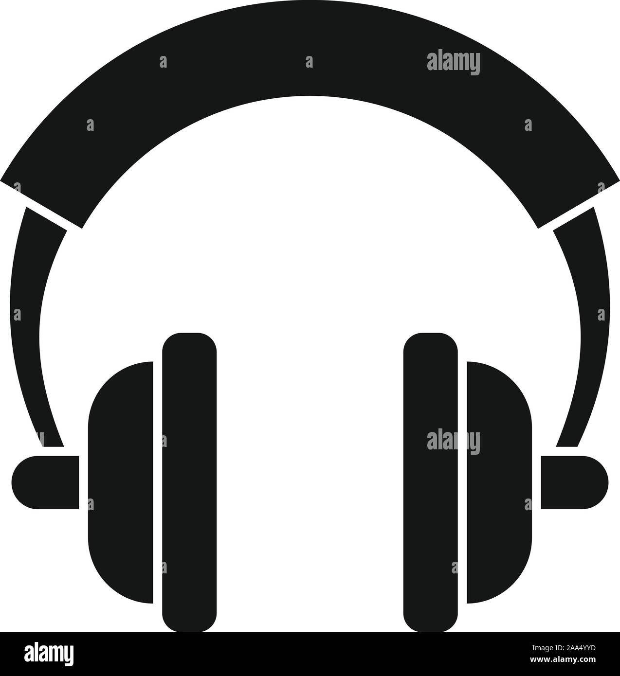 Music headphones icon. Simple illustration of music headphones vector ...
