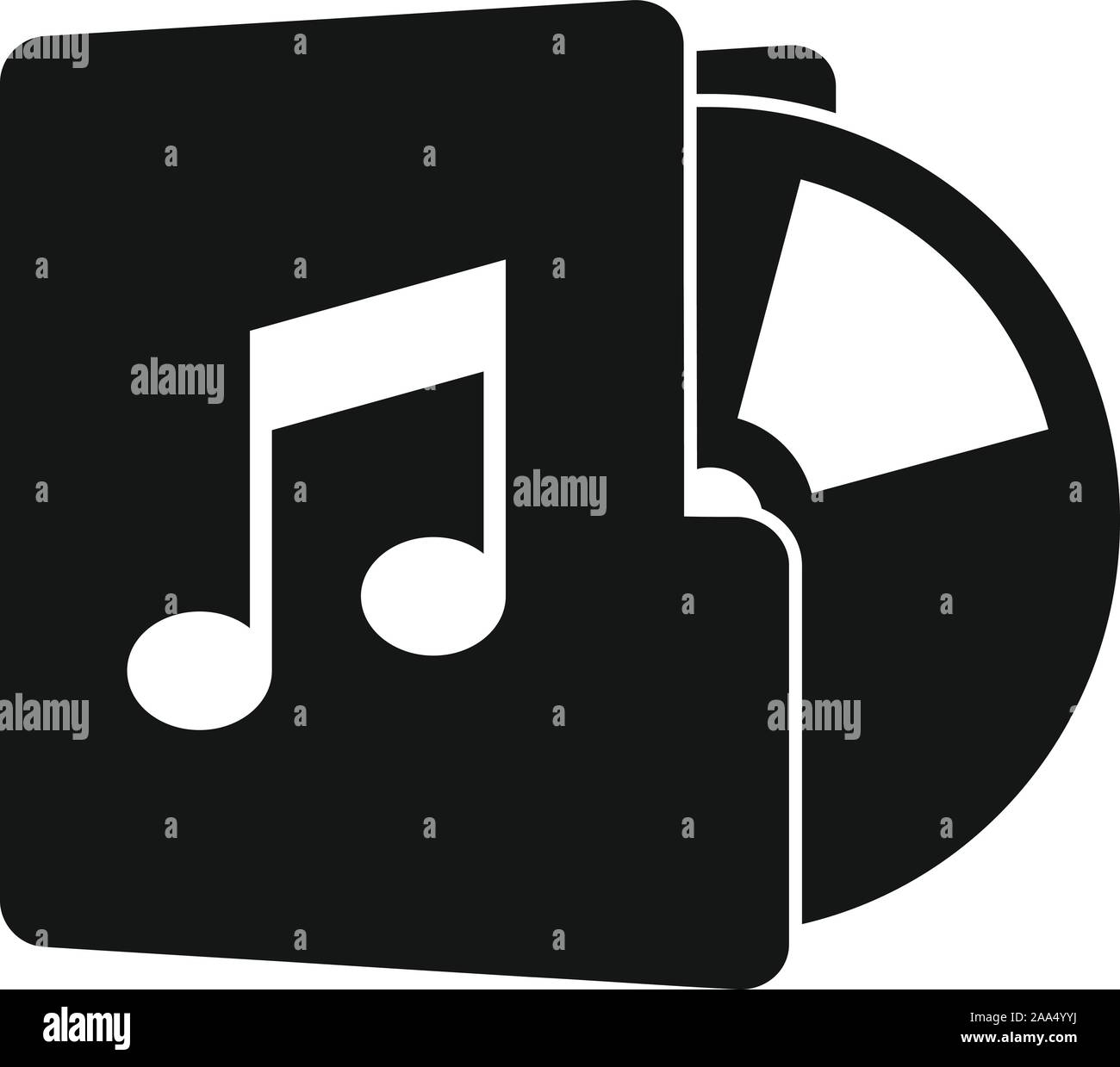 Dj music folder icon. Simple illustration of dj music folder vector ...