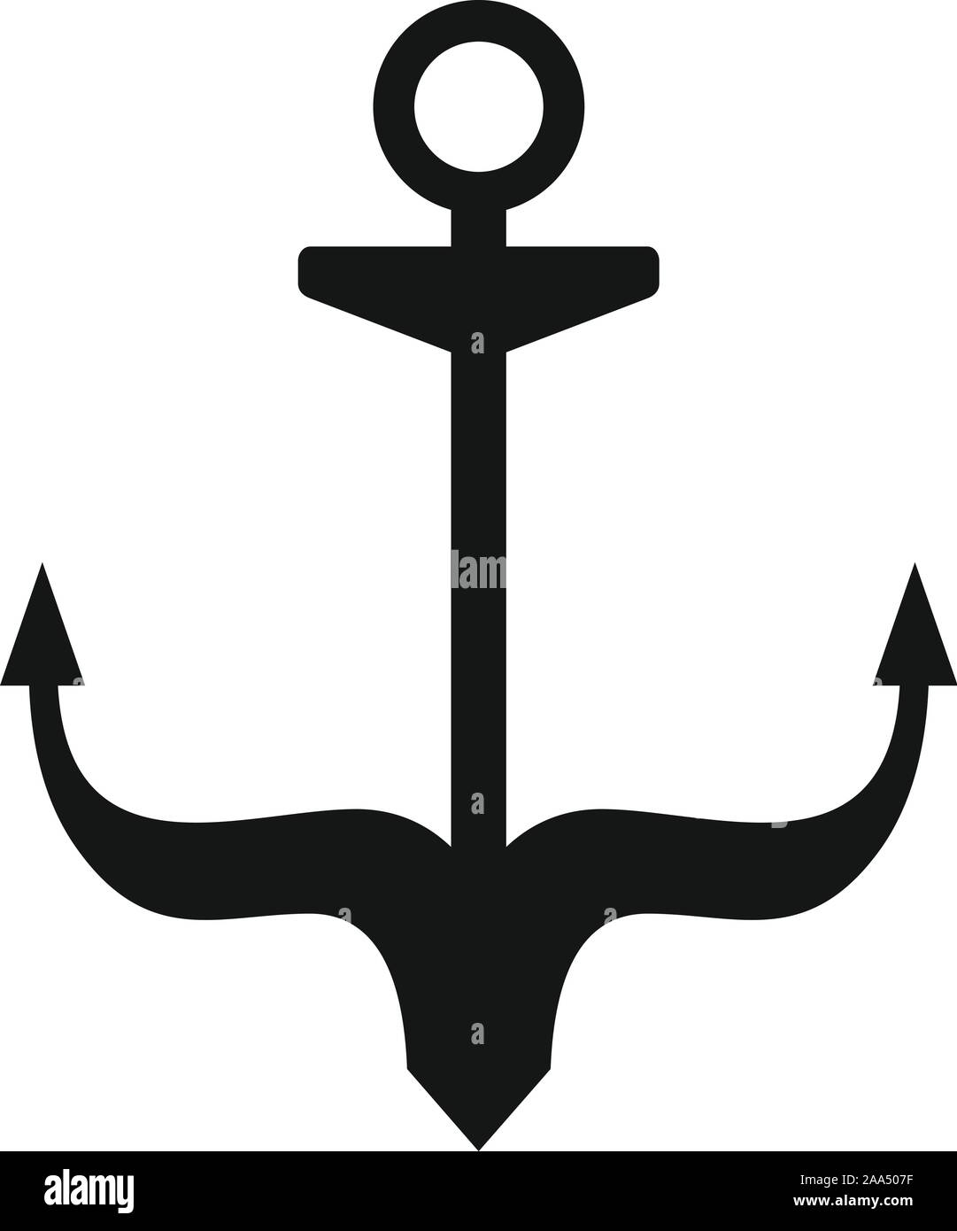Ship anchor icon. Simple illustration of ship anchor vector icon for ...