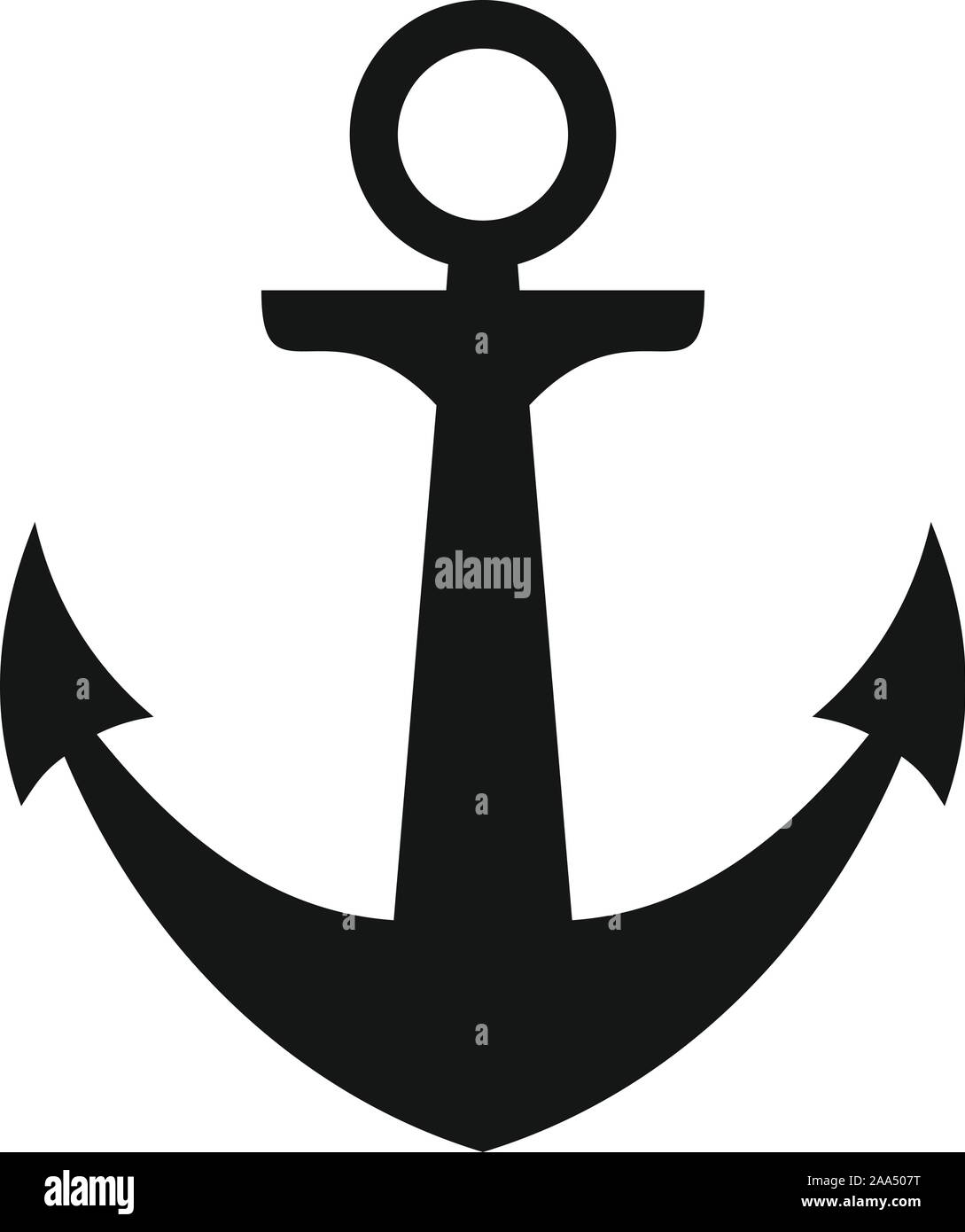 Metal anchor icon. Simple illustration of metal anchor vector icon for ...