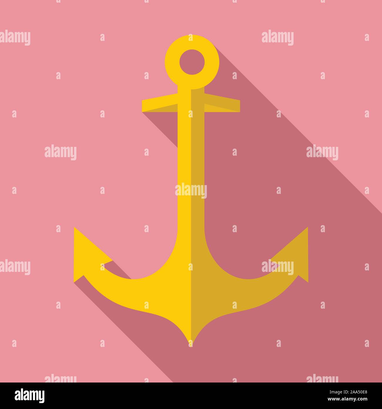 Hook anchor icon. Flat illustration of hook anchor vector icon for web ...