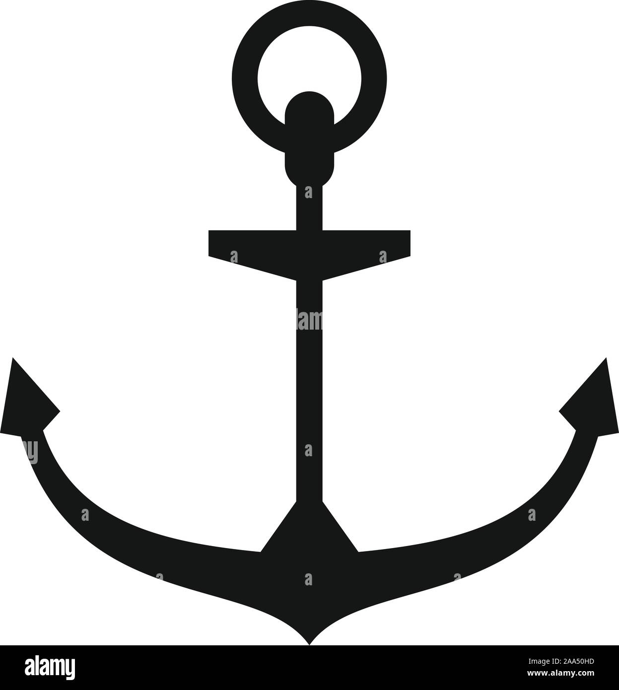 Rope anchor icon. Simple illustration of rope anchor vector icon for ...