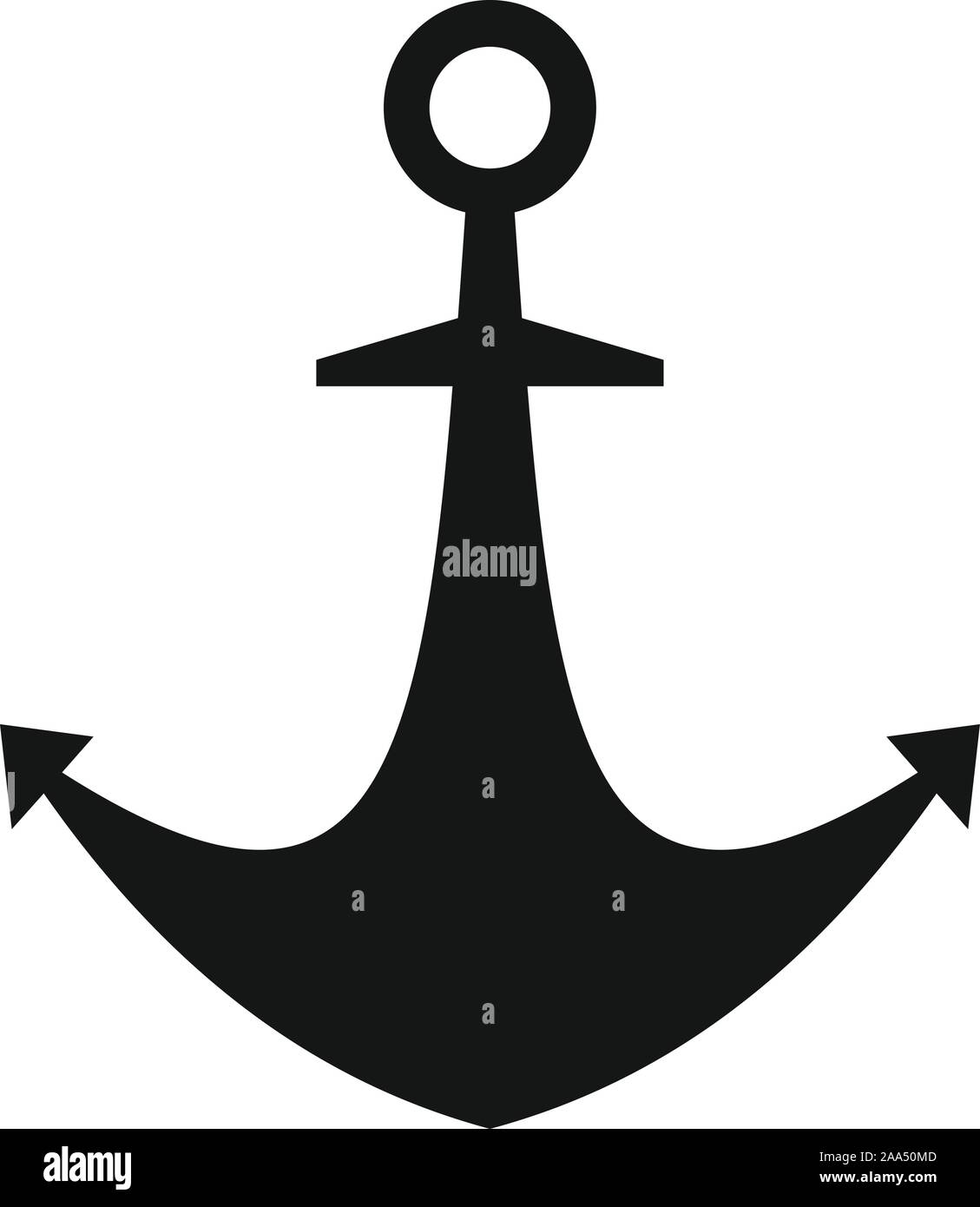 Navy anchor icon. Simple illustration of navy anchor vector icon for ...
