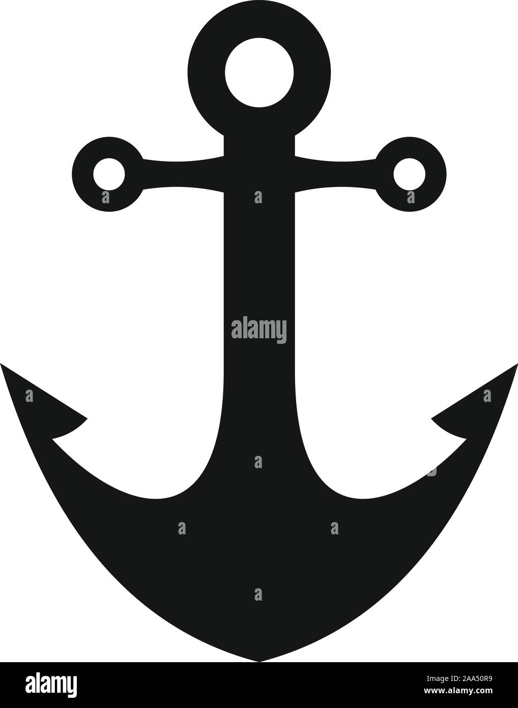 Shape anchor icon. Simple illustration of shape anchor vector icon for ...