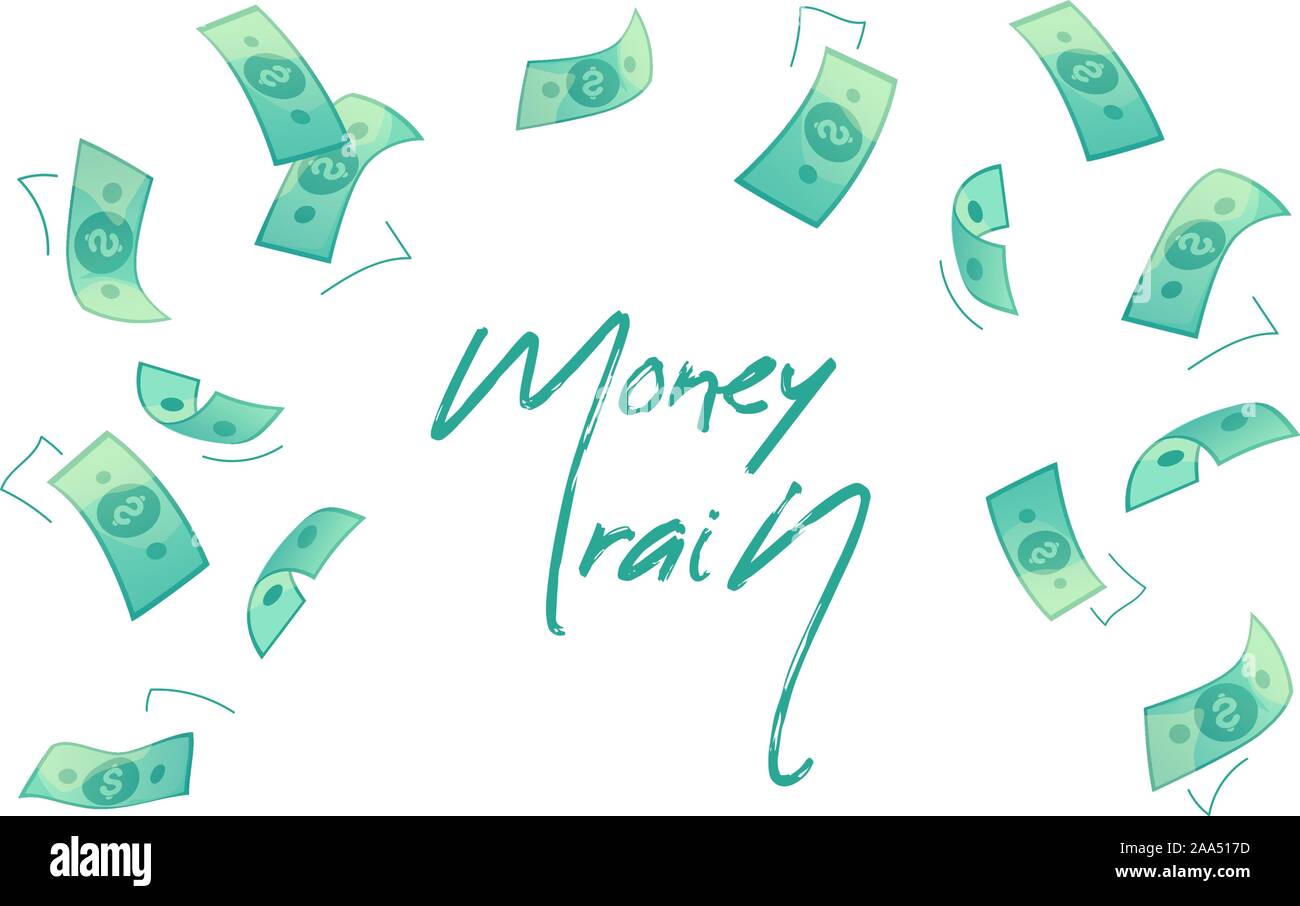 Banknotes in the rain Stock Vector Images - Alamy