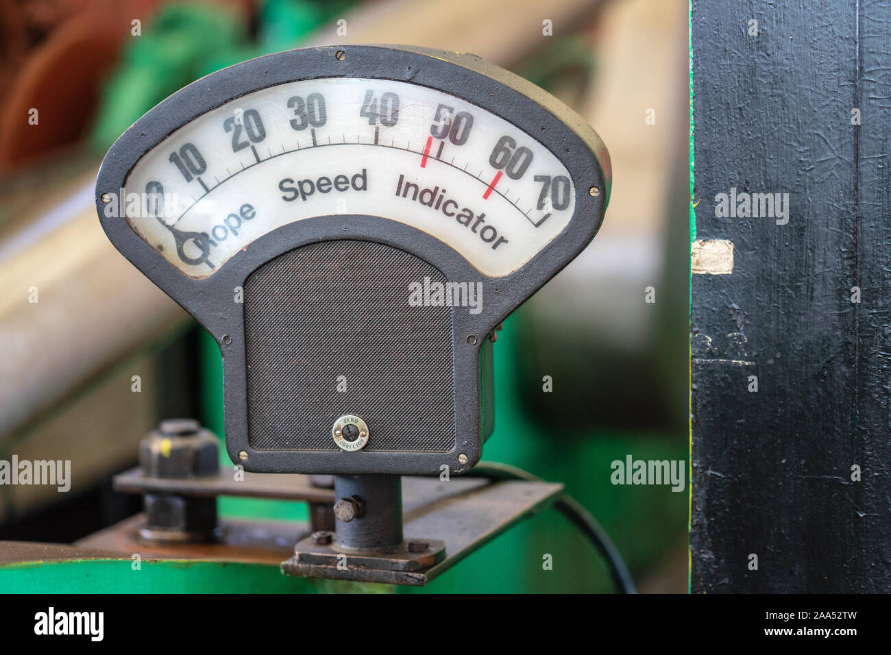 Rope speed indicator. A coal mine Stock Photo - Alamy