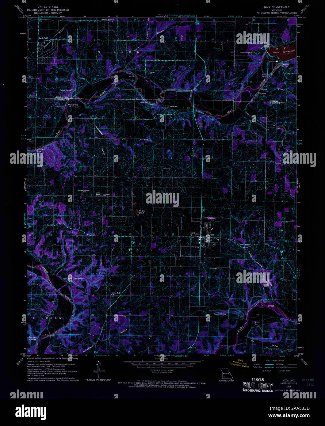 Map of nixa missouri hi-res stock photography and images - Alamy